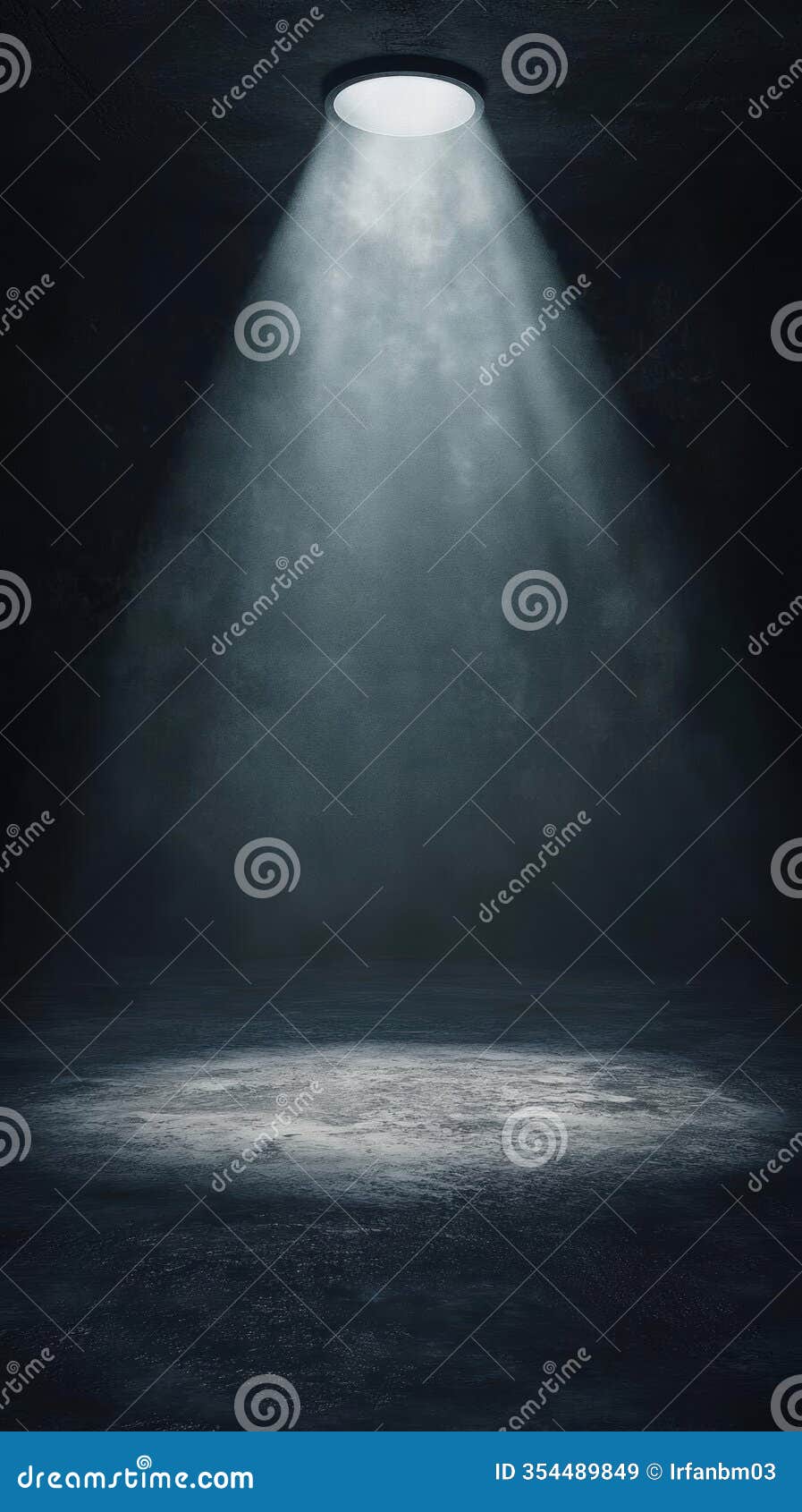 A Single Spot of Light in a Dark Room Stock Illustration - Illustration ...