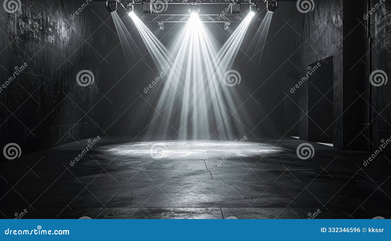 Single Spotlight Illuminating an Empty Stage for Artistic Presentations ...