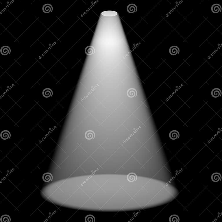Single Spotlight Shining on Stage Stock Illustration - Illustration of ...