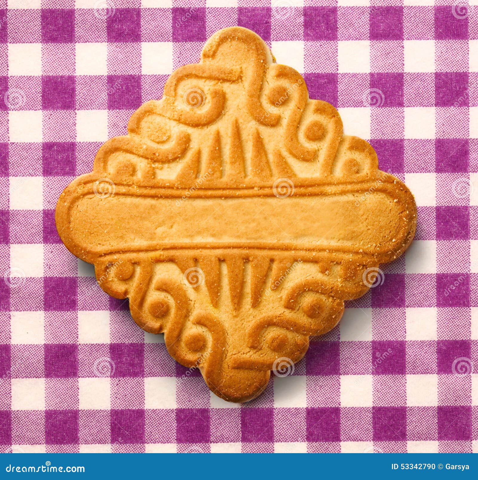 Single Square Biscuit in Closeup Stock Photo - Image of freshness ...