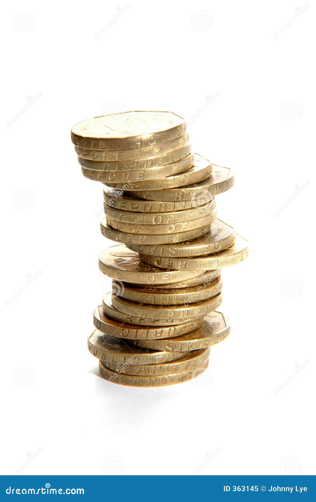 Single stack of coins stock image. Image of asset, spend - 363145