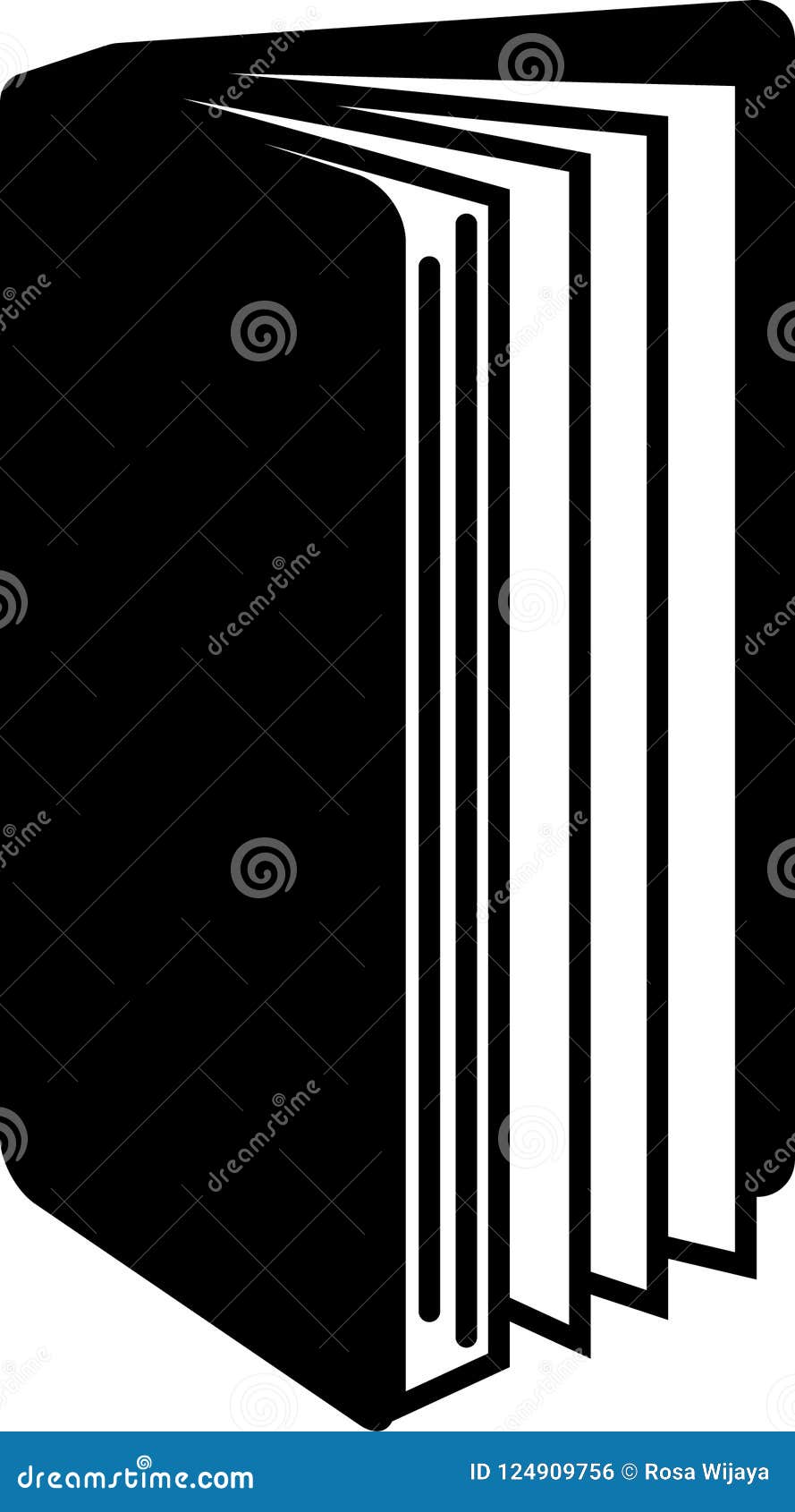 Single Standing Open Book with Pages Icon Editable Illustration Vector ...