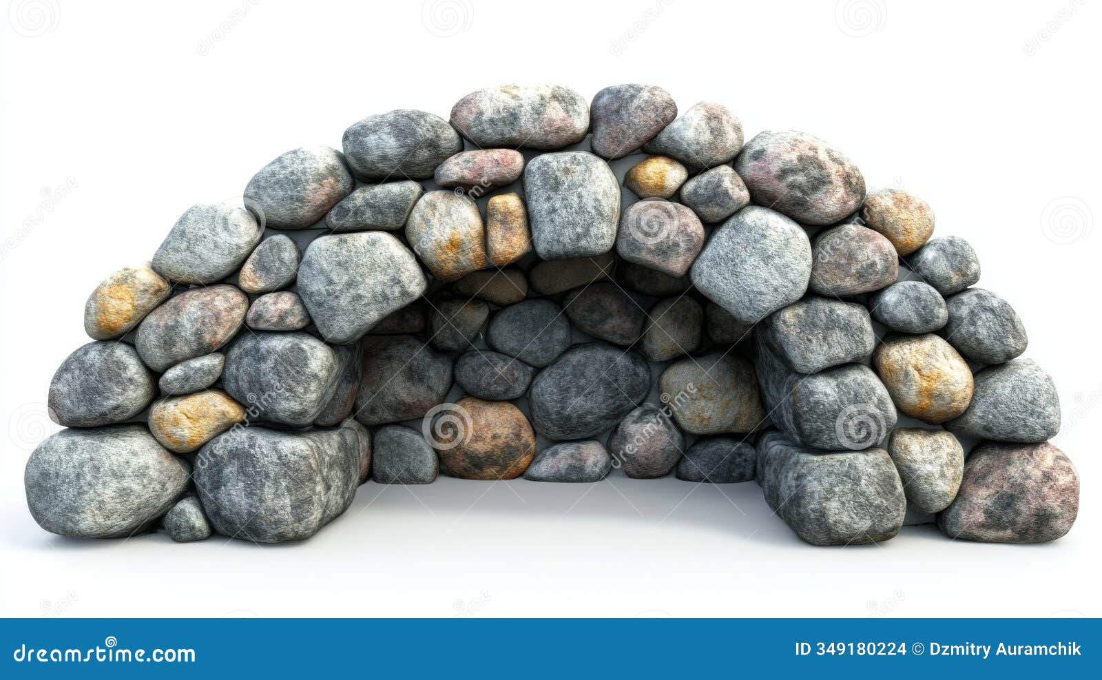 A Single Stone Furnace, Highlighted on a White Background. Stock Photo ...
