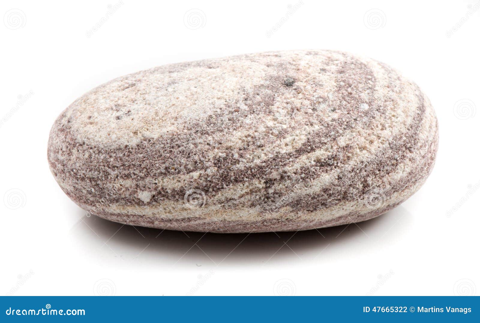 Single Stone Isolated on White Background Stock Photo - Image of macro ...