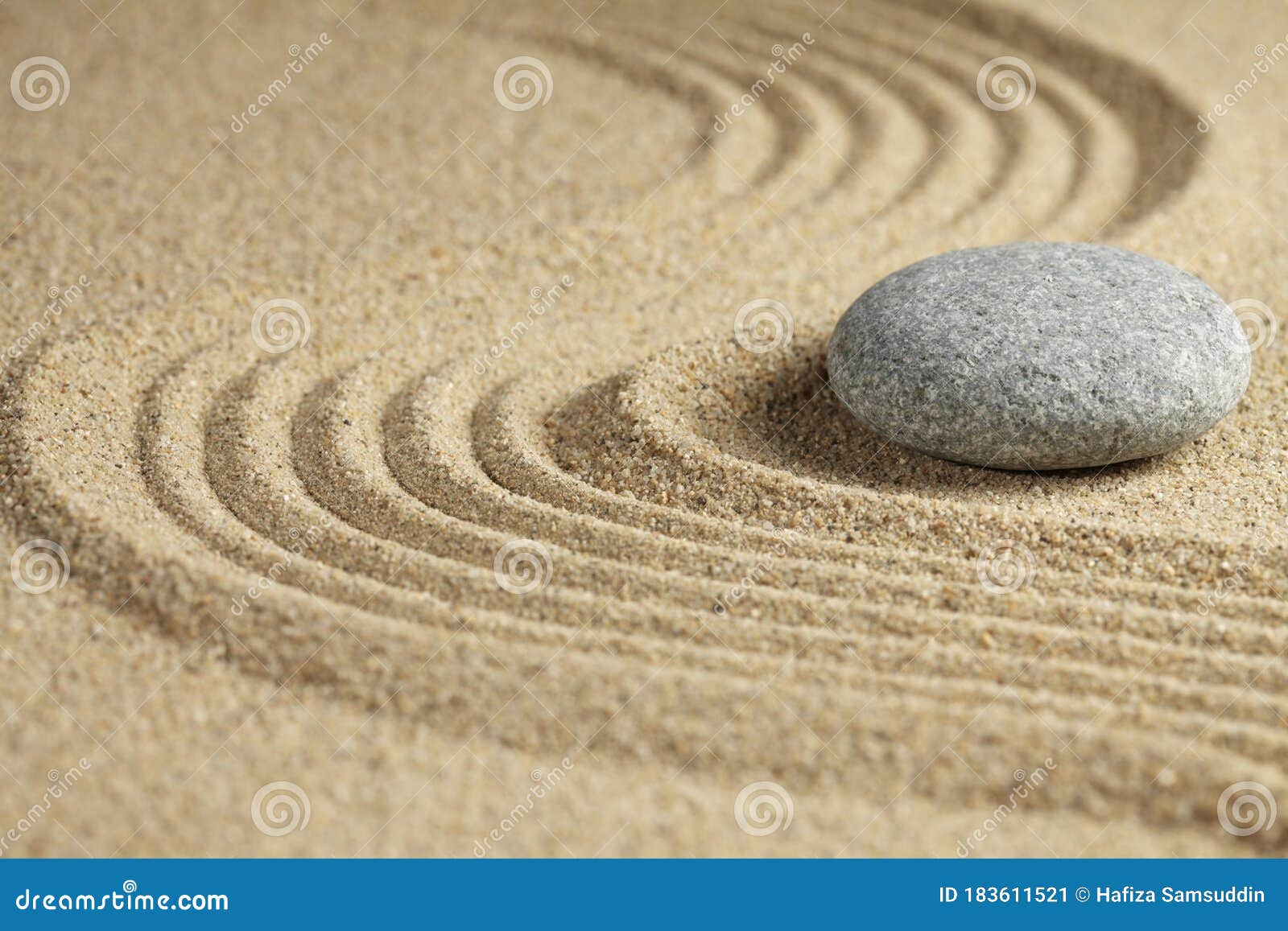 Single stone on sand stock image. Image of stone, studio - 183611521