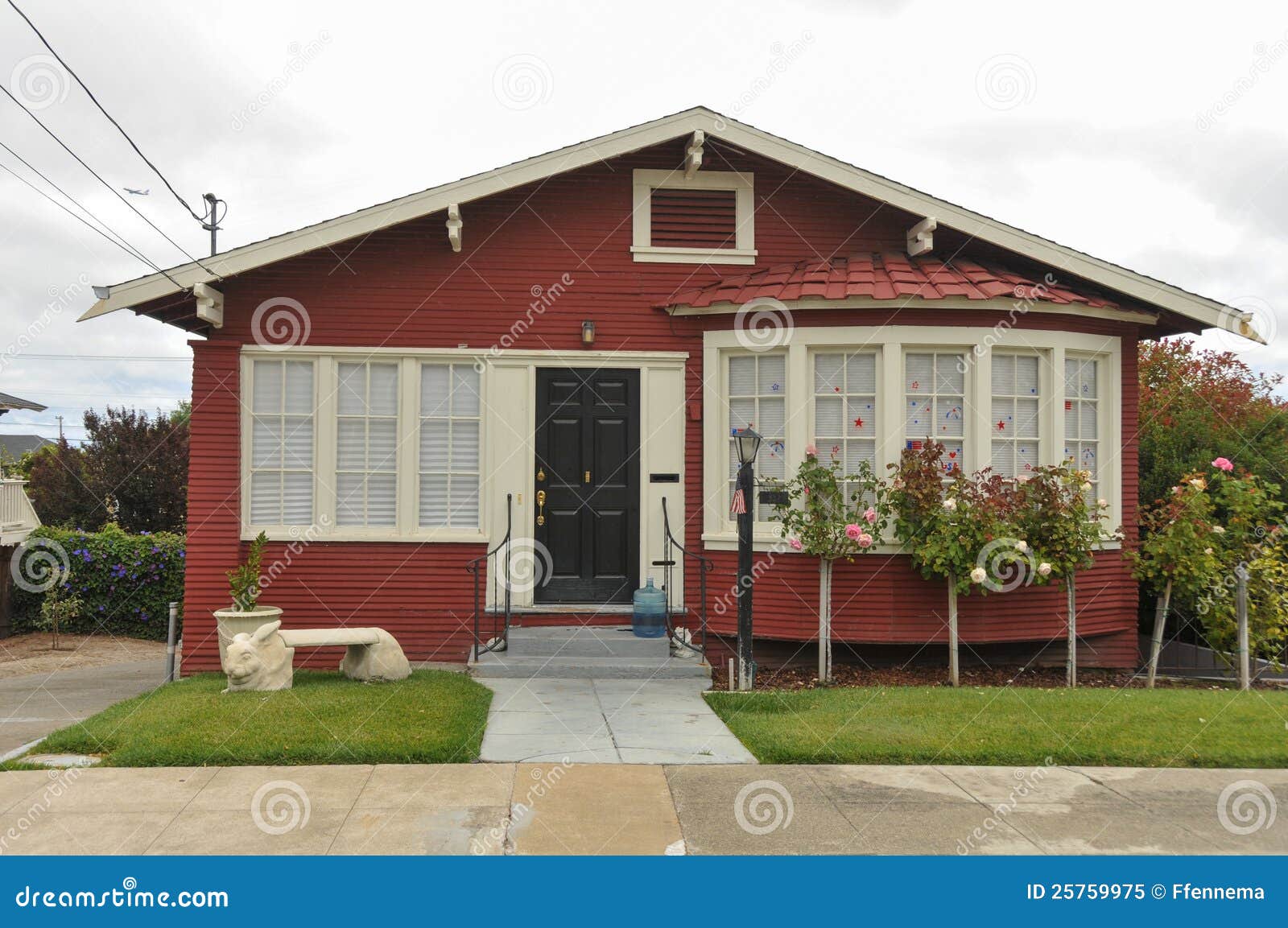 A Single Old House With A Little Girl At The Door. Wood House ...