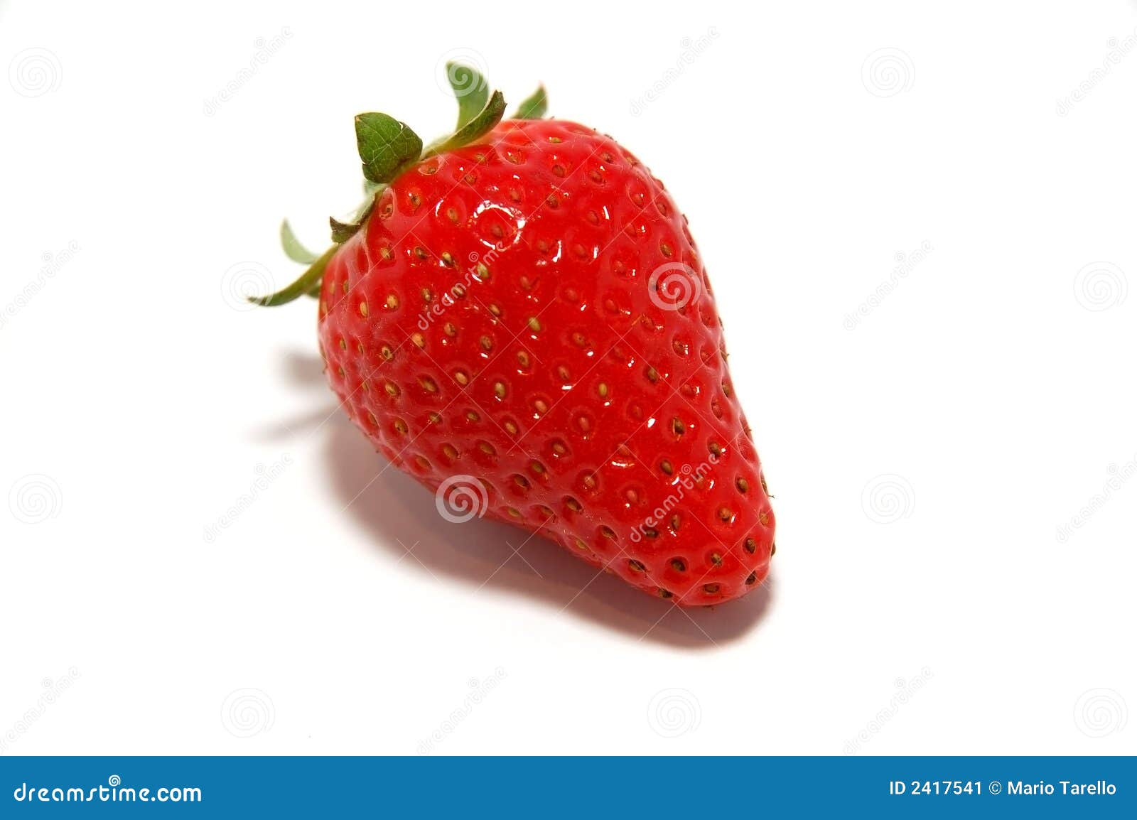 Single strawberry stock image. Image of food, plant, focus - 2417541