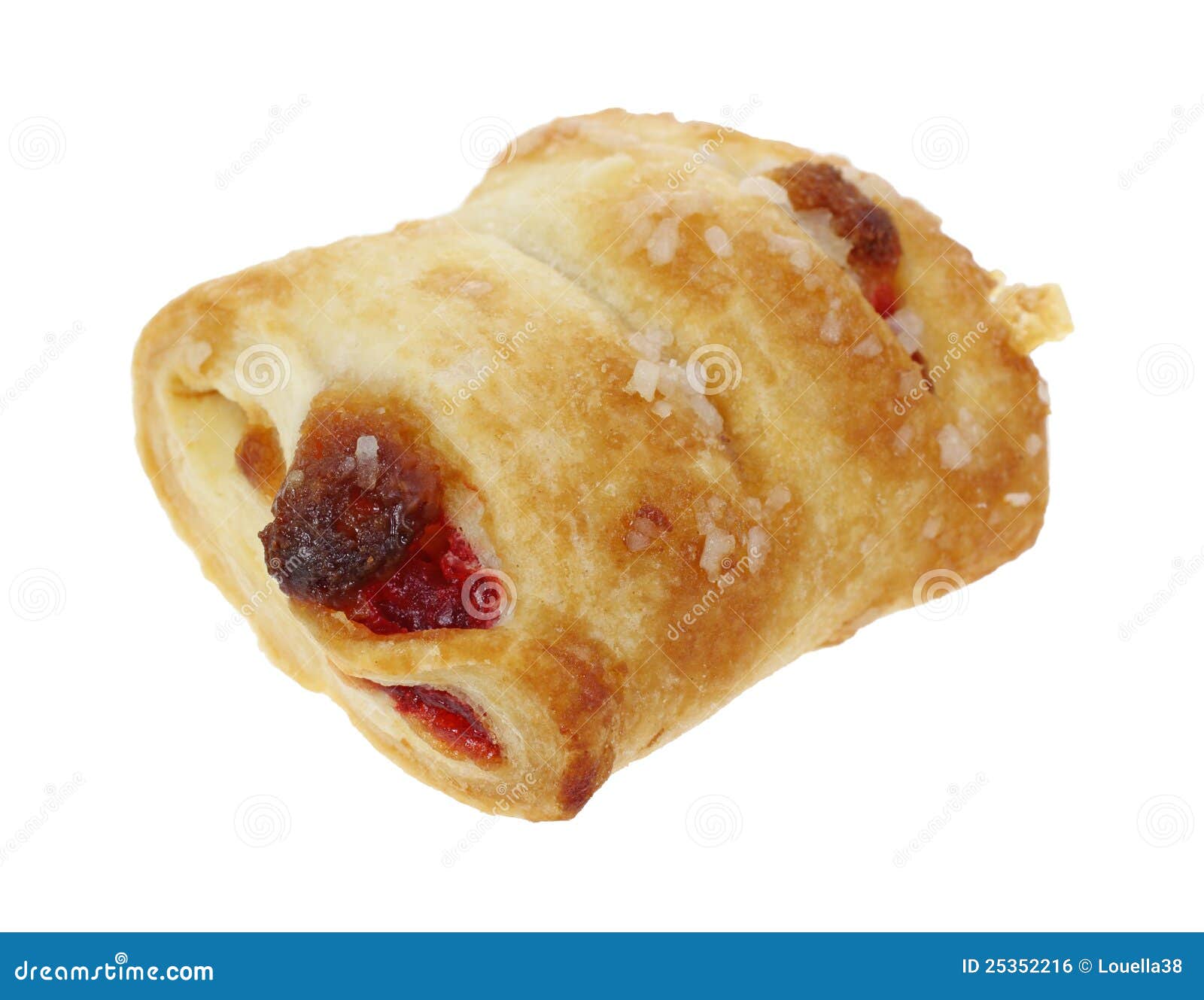 Single Strawberry Filled Pastry Stock Photo - Image of single, lightly ...