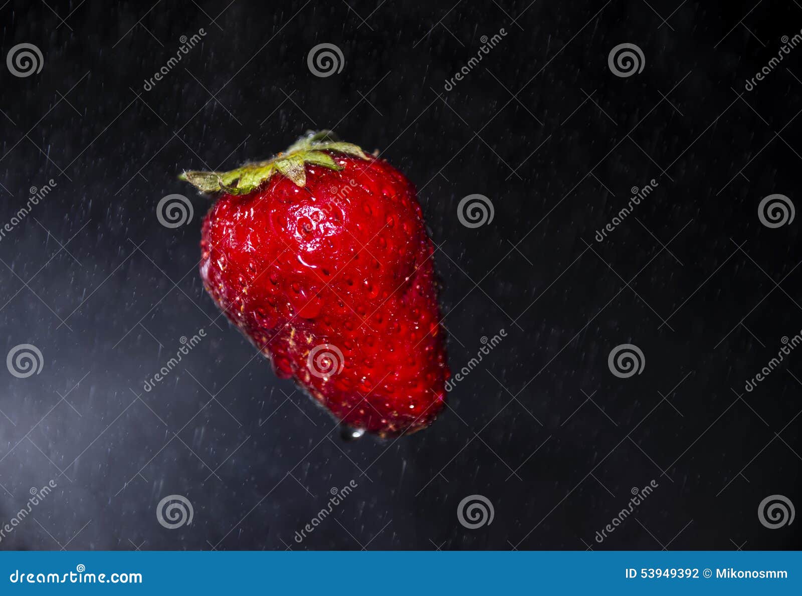 Single strawberry stock photo. Image of seed, green, calorie - 53949392