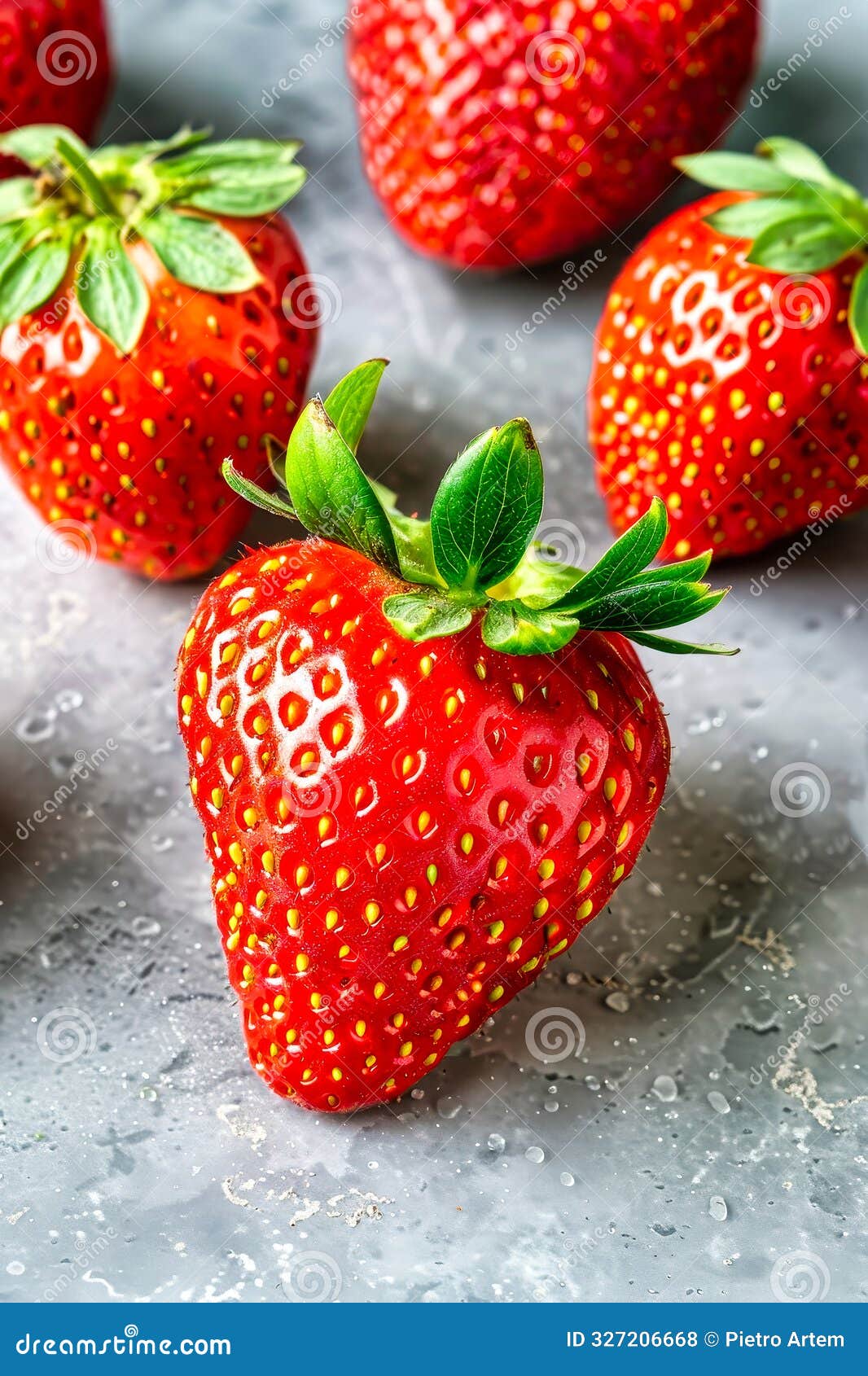 A Single Strawberry in a Still Life of Fresh Fruit Stock Photo - Image ...