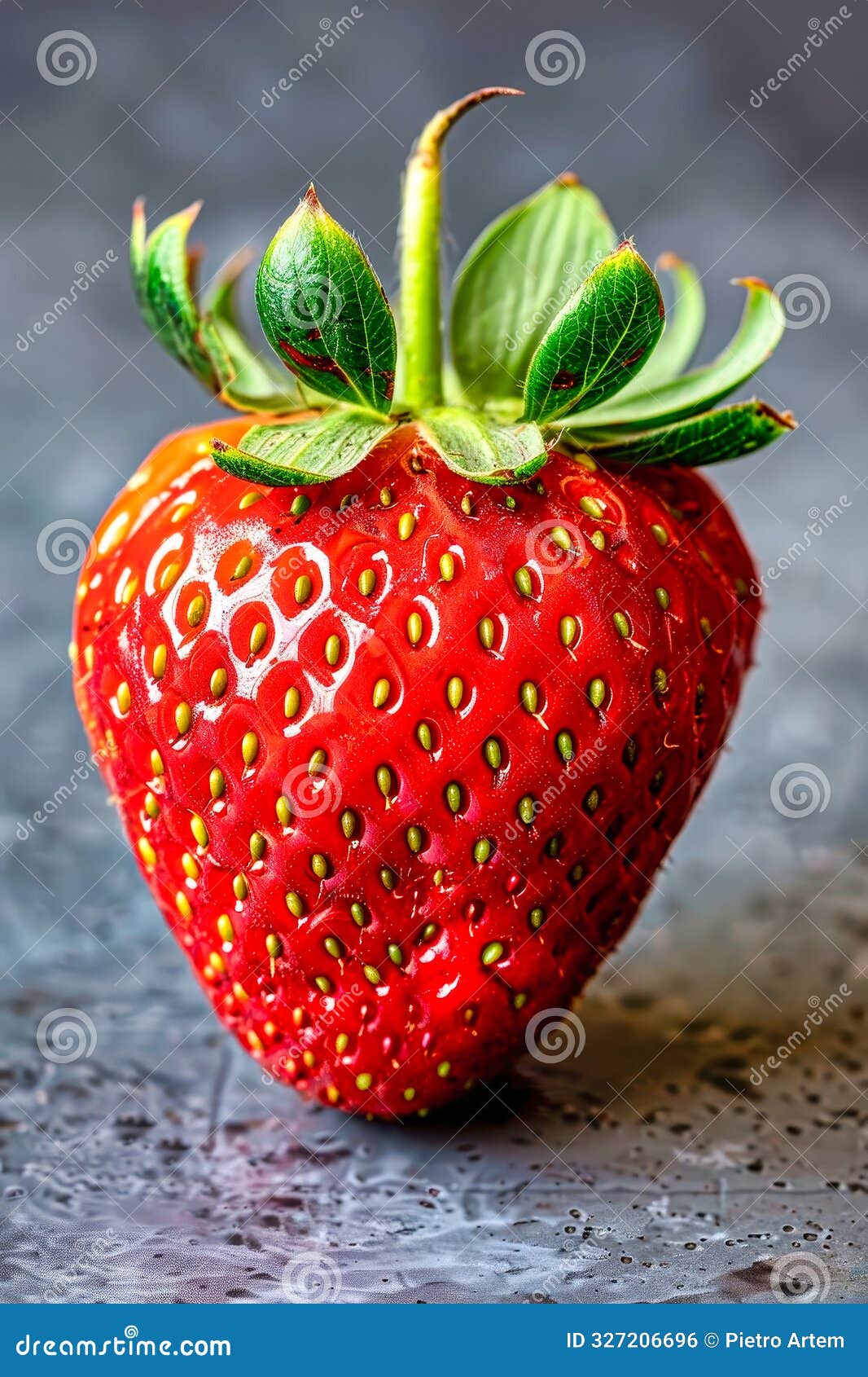 A Single Strawberry in a Still Life of Fresh Fruit Stock Photo - Image ...