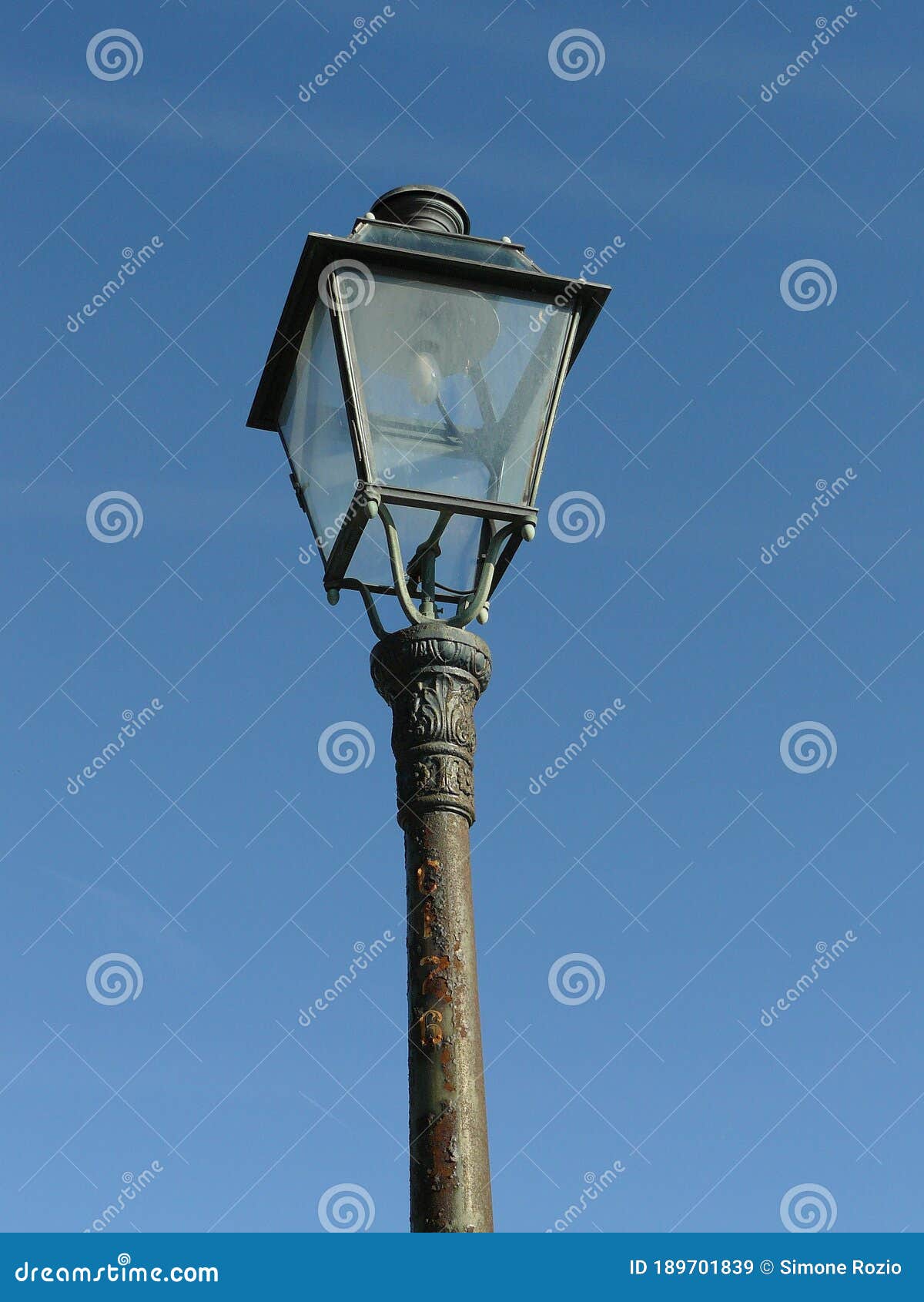 Single street lamp stock image. Image of iron, street - 189701839