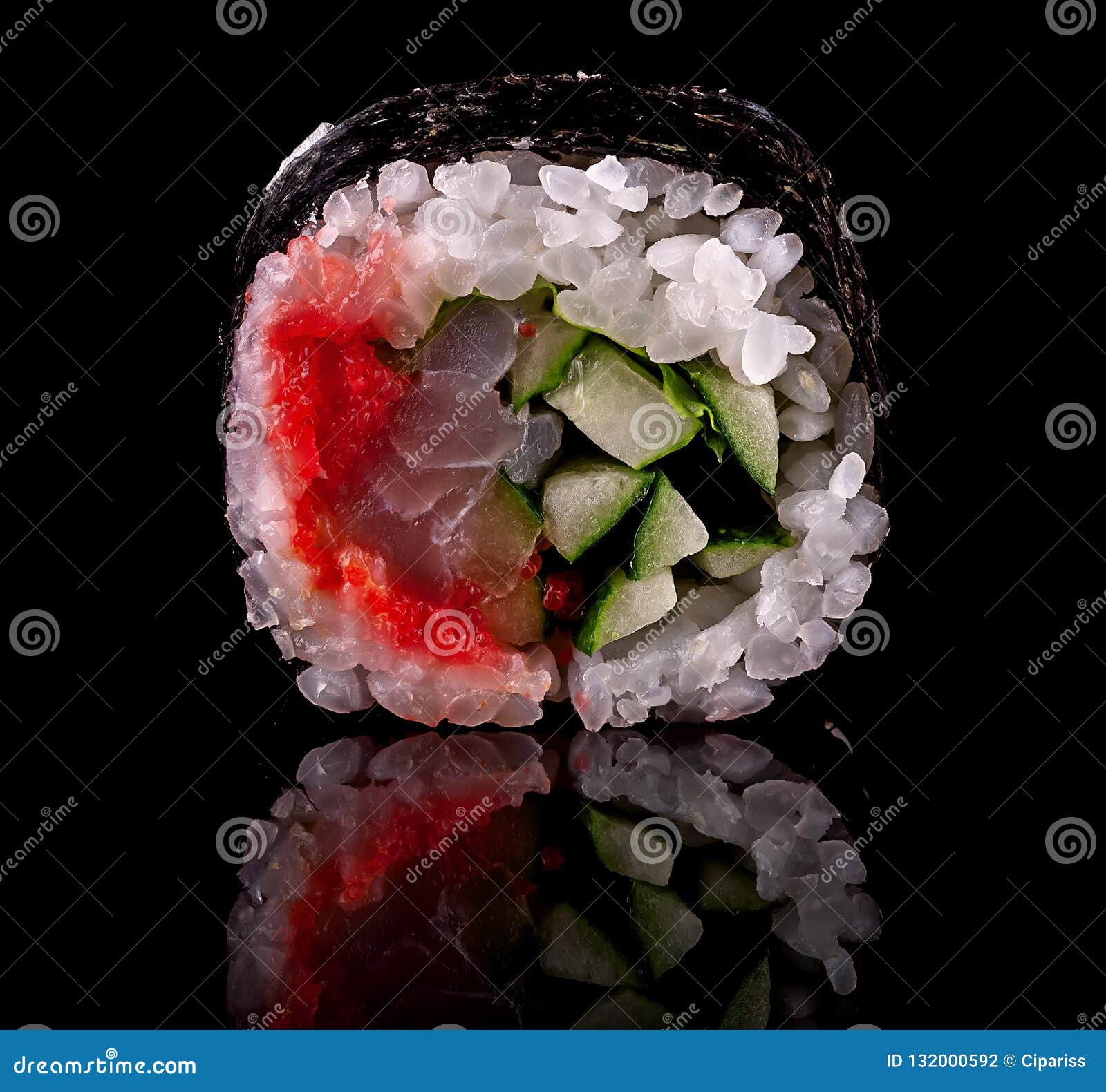 Single Sushi Roll Lollo Ross Stock Photo - Image of delicious, food ...