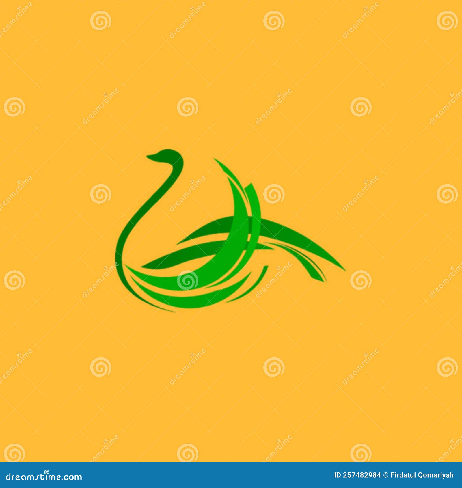 Single Swan Logo, 2d Flat Illustration, Drawing Cartoon For Design ...