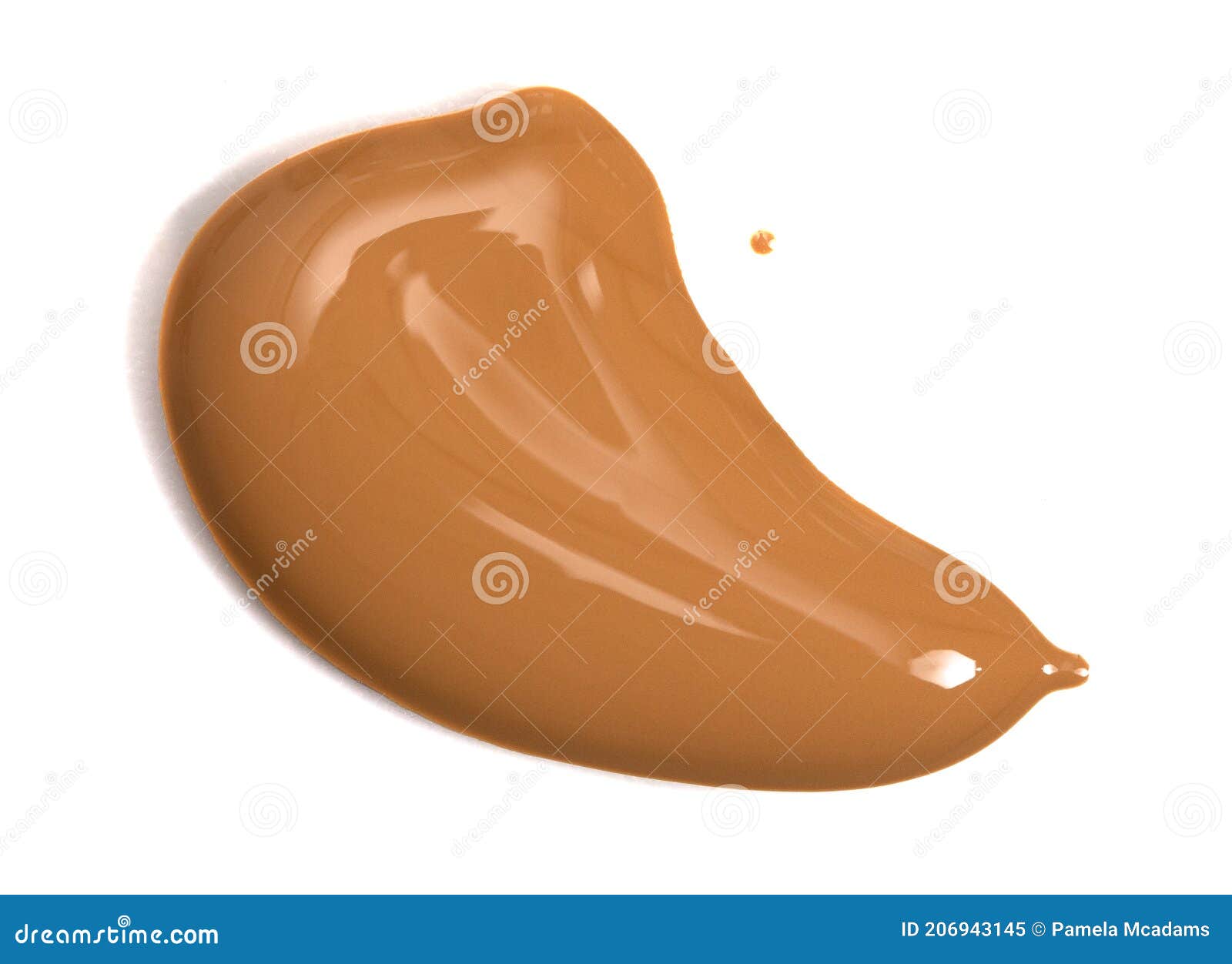 Single Swatch of Liquid Foundation on a White Background Stock Image ...