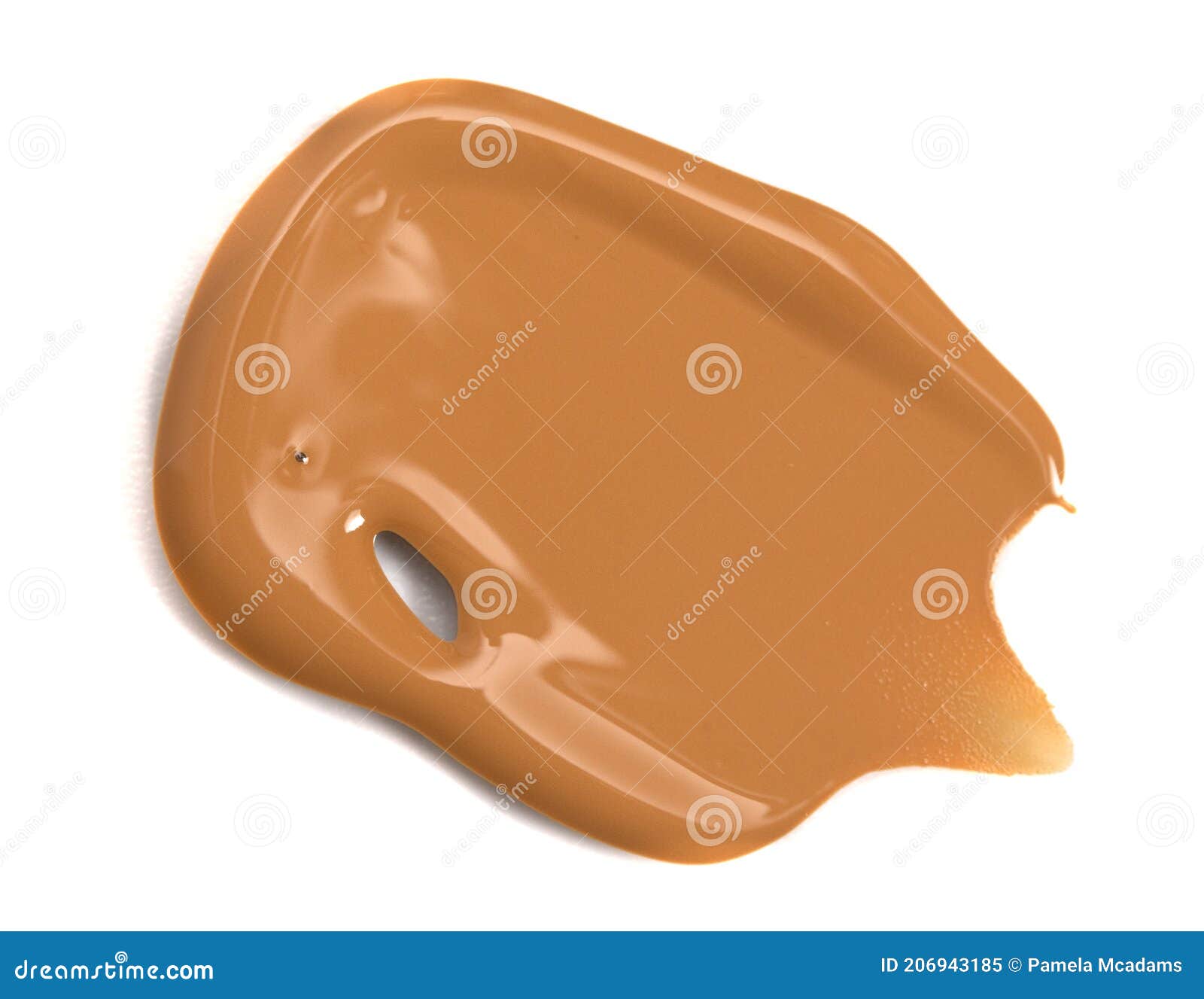 Single Swatch of Liquid Foundation on a White Background Stock Image ...