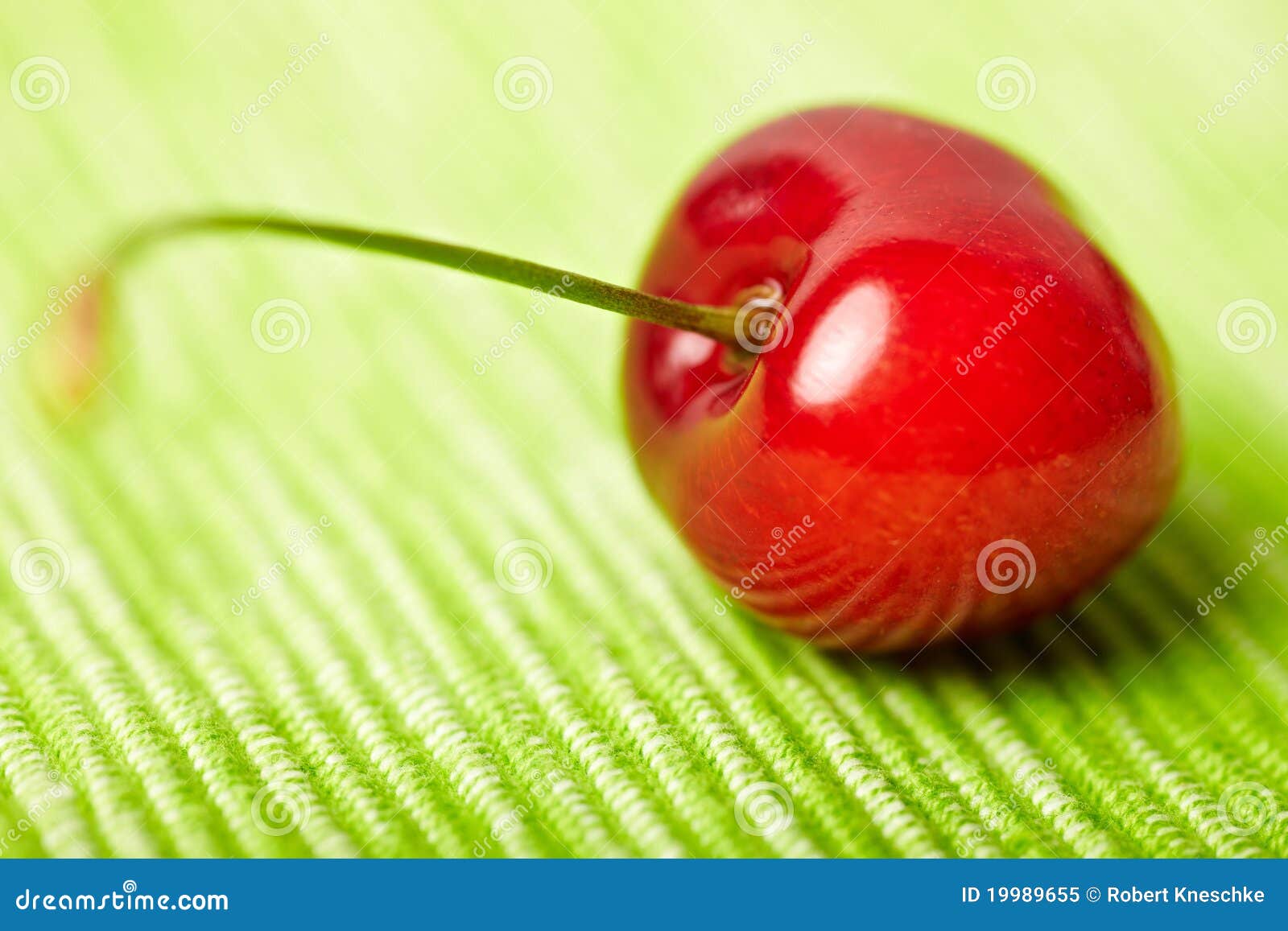 Single sweet cherry stock image. Image of ripe, tablecloth - 19989655