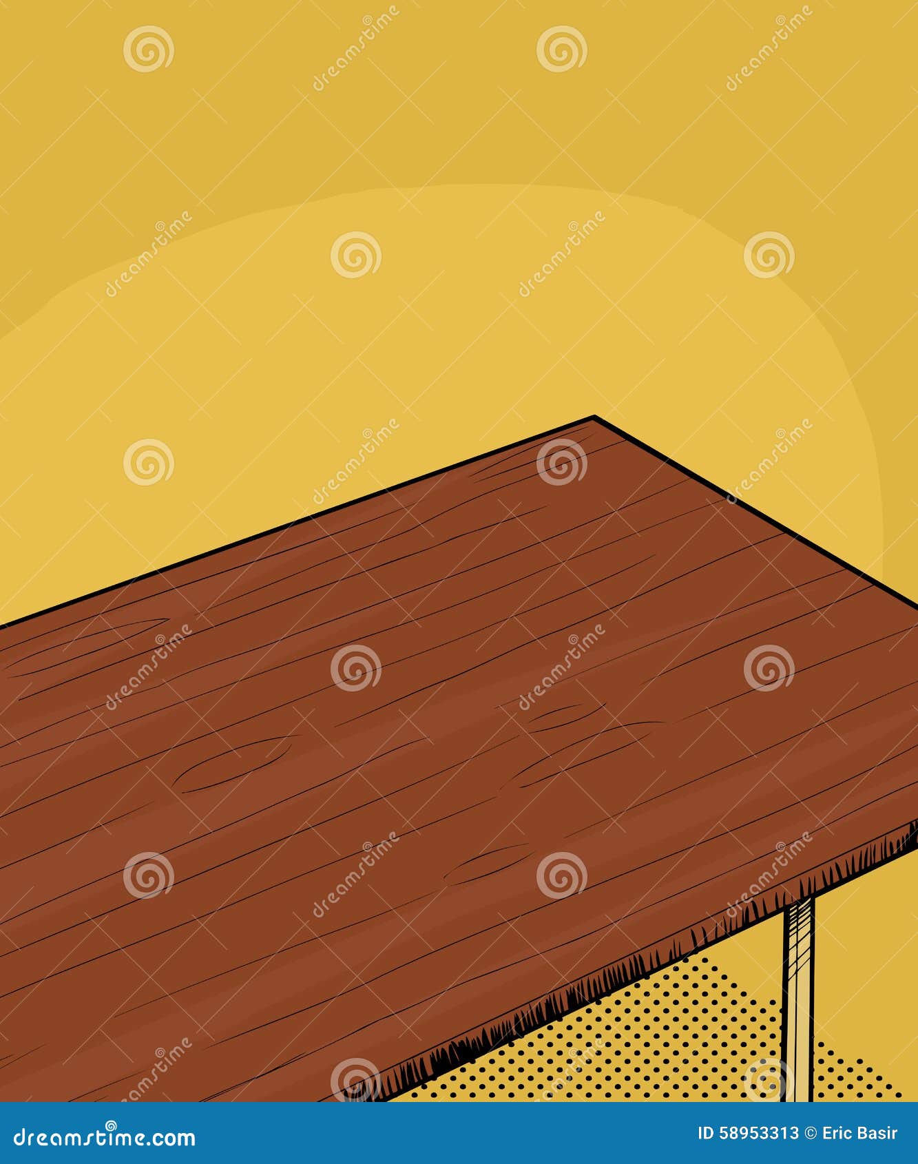 Single Table Cartoon stock illustration. Illustration of single - 58953313