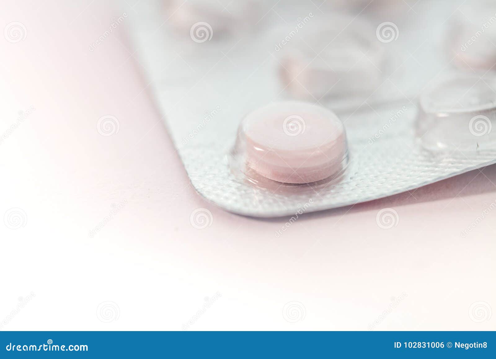 Single tablet in blister stock photo. Image of care - 102831006
