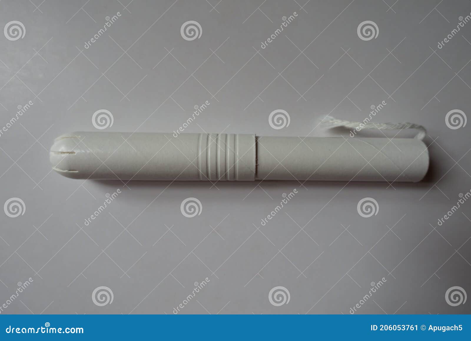 Tampon With Applicator Isolated On Light Background. Stock Photo ...