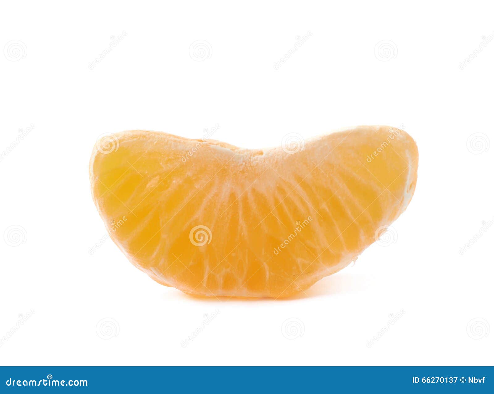 Single Tangerine Slice Isolated Stock Image - Image of fruit ...