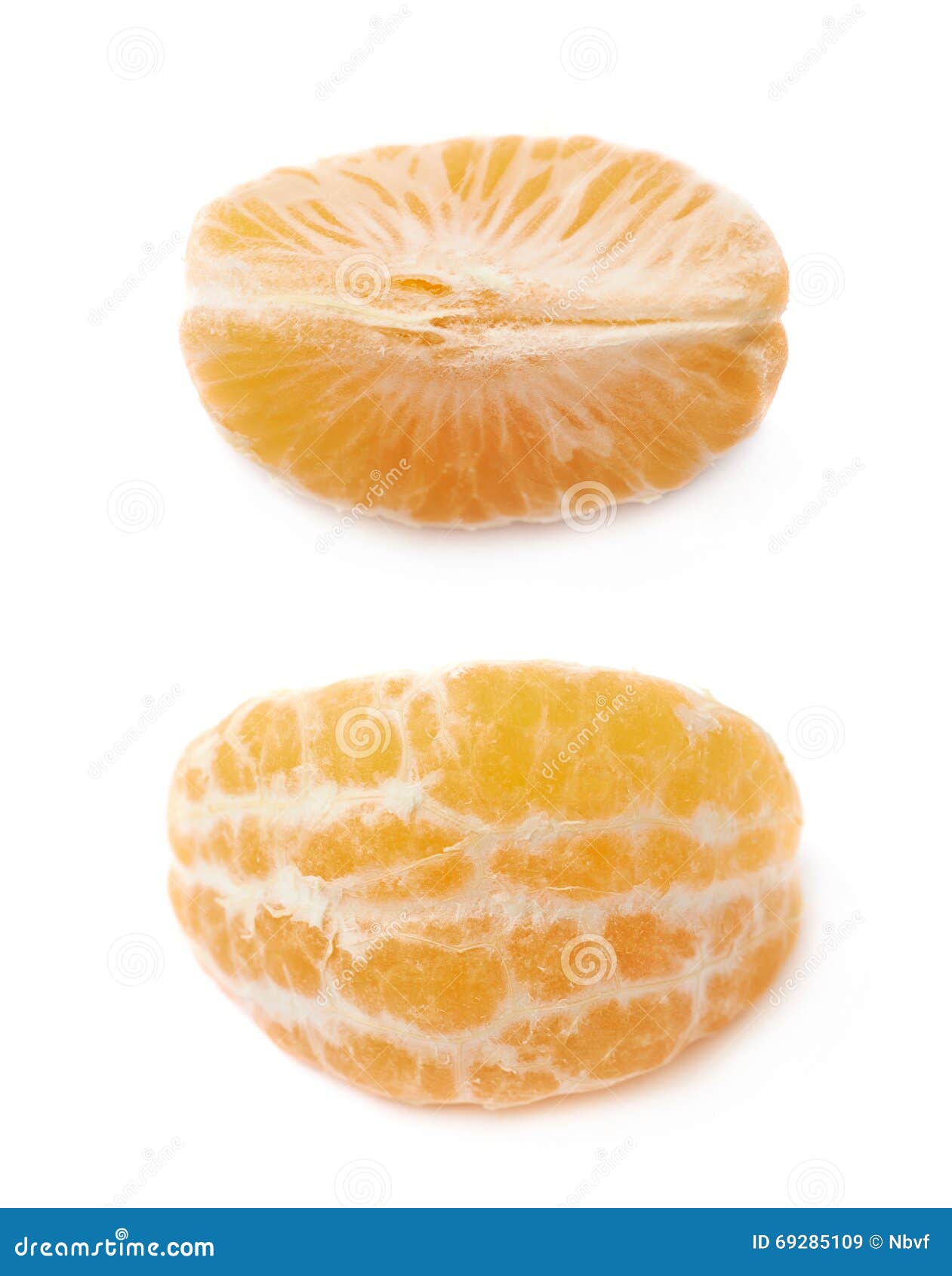 Single Tangerine Slice Isolated Stock Image - Image of peel, closeup ...