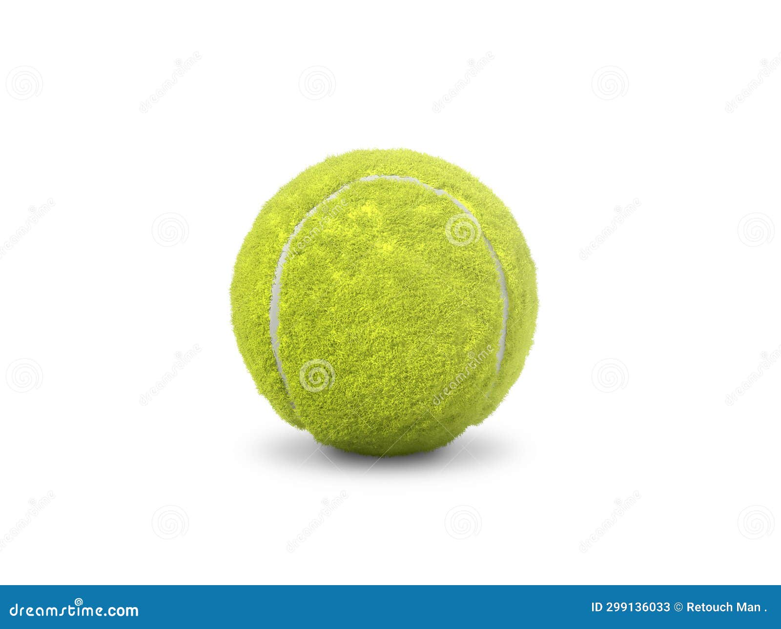 Single Tennis Ball Isolated on White Background Stock Illustration ...