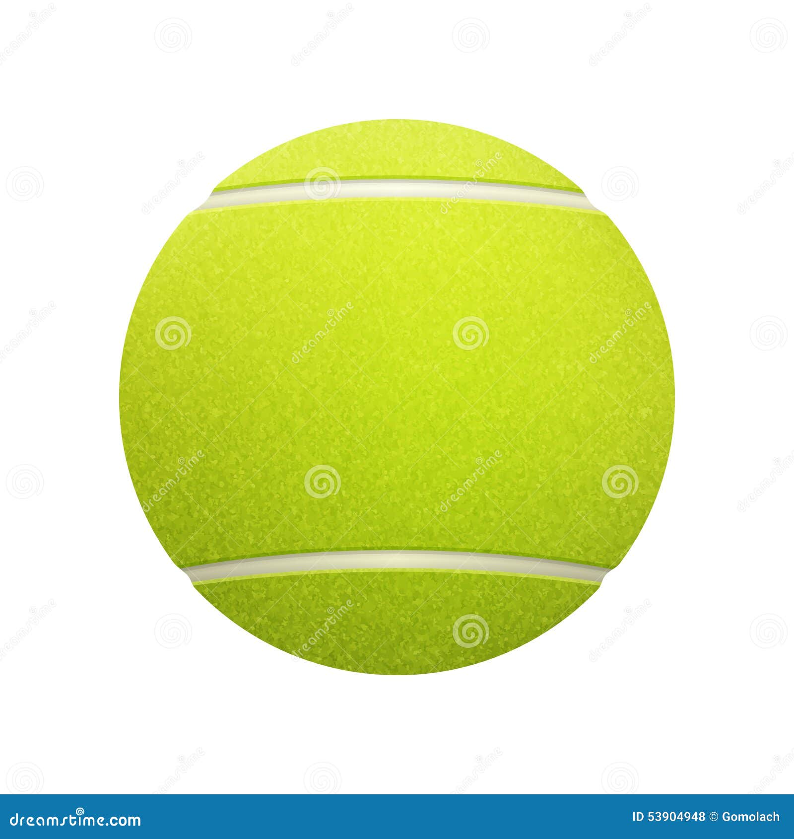 Single Tennis Ball Isolated on White Background. Stock Vector ...
