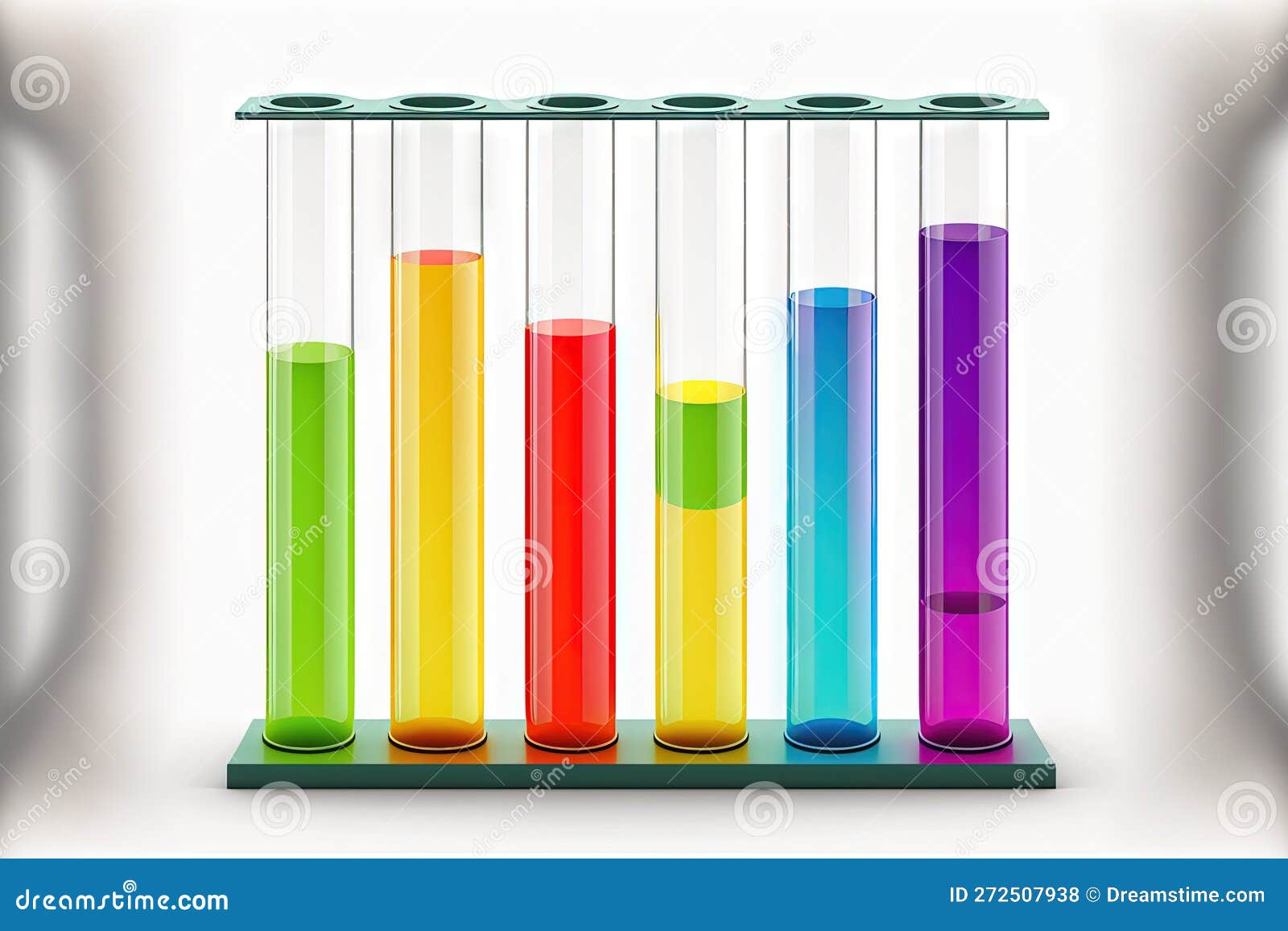 Single Test Bottles on White. Glasses Stock Illustration - Illustration ...