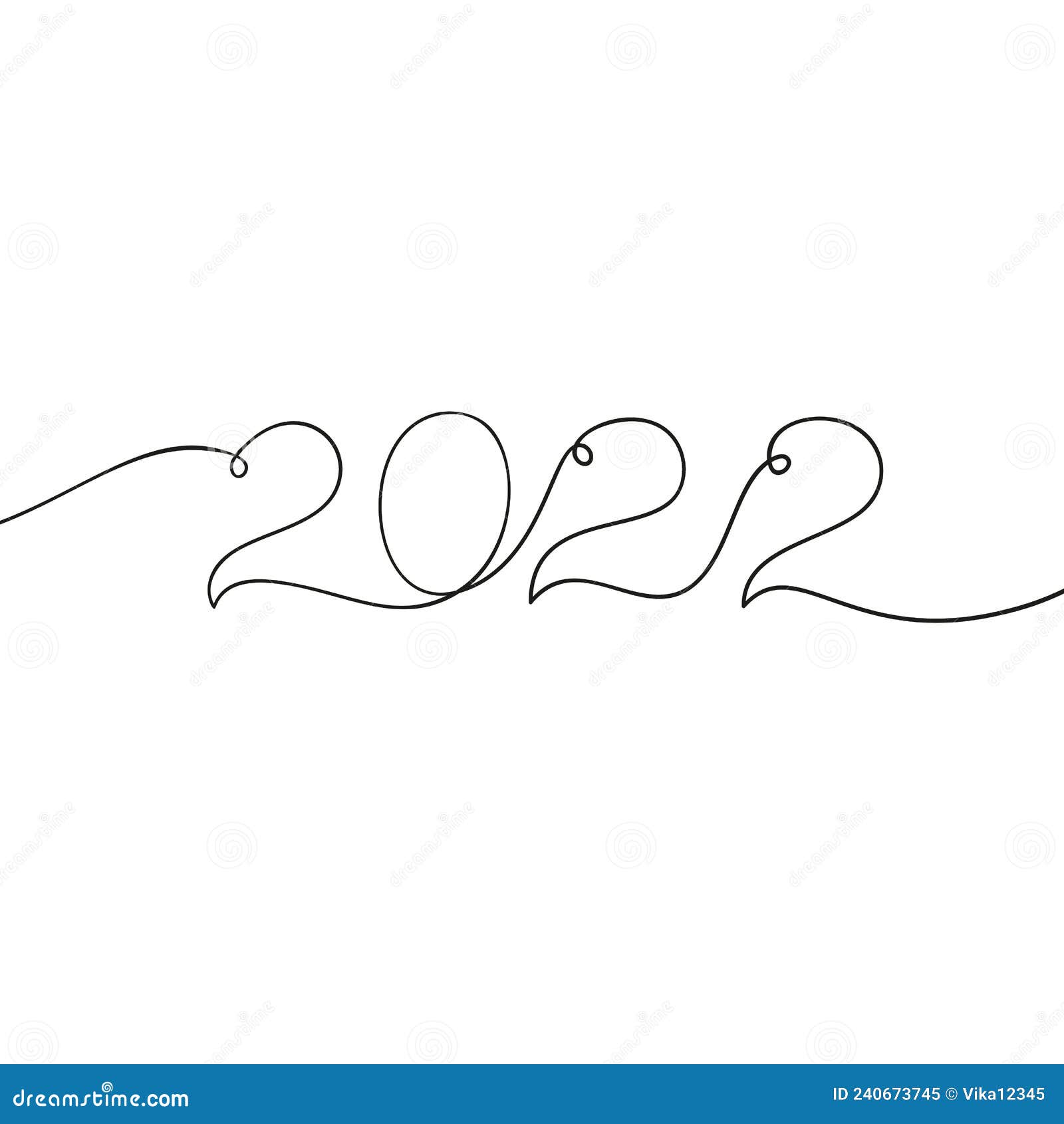 2022 Single Thik Line Drawing, Continuous Black Line Art Drawing 2022 ...