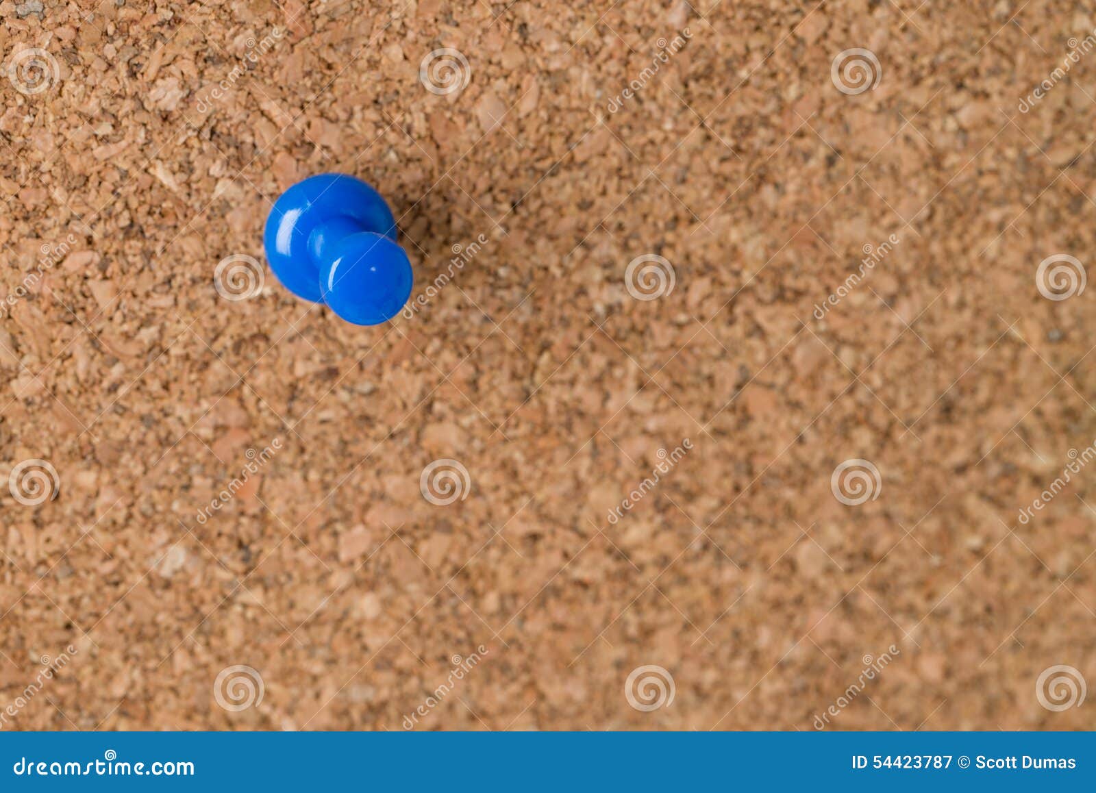 Single Thumb Tack on Cork Board Stock Image - Image of note, worker ...