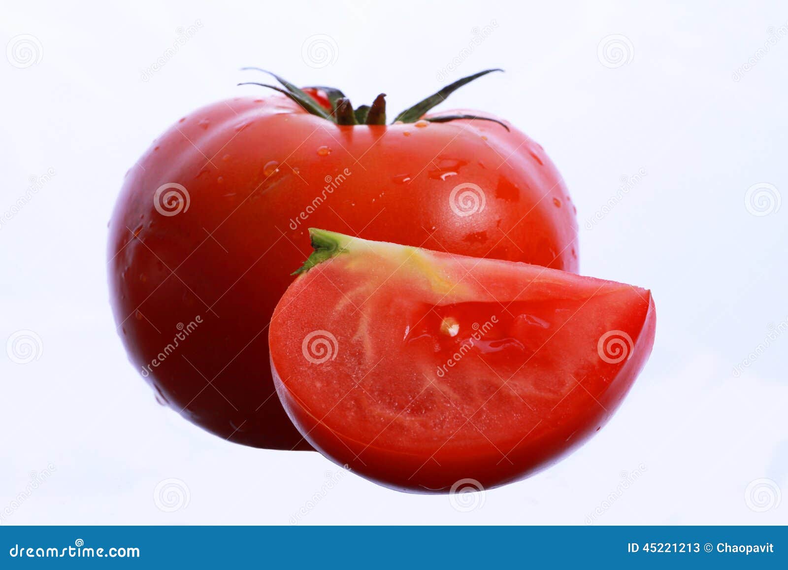 Single Tomato Isolated on White Background Stock Image - Image of white ...