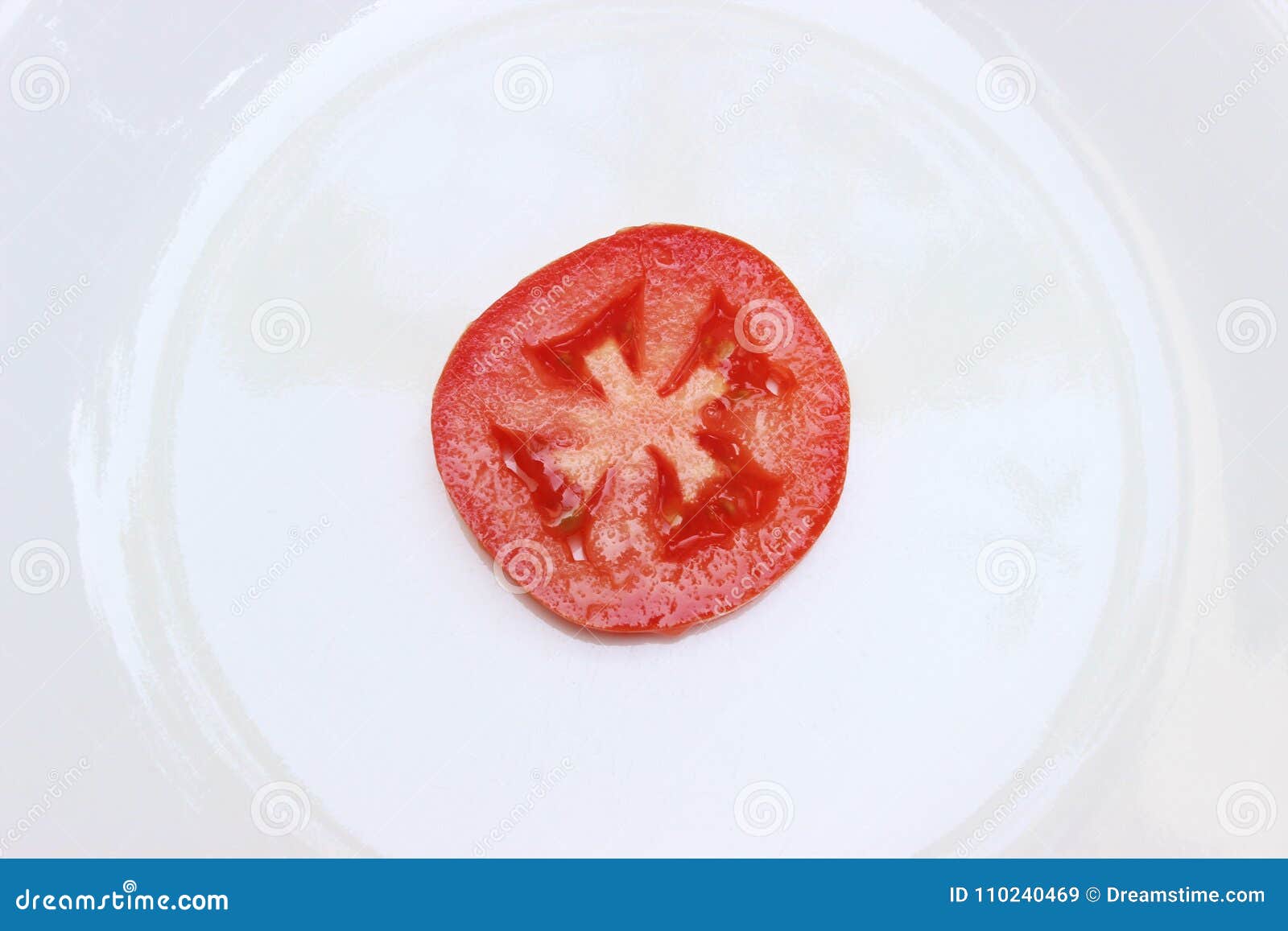Single Tomato Slice on Top View Stock Image - Image of group, hamburger ...