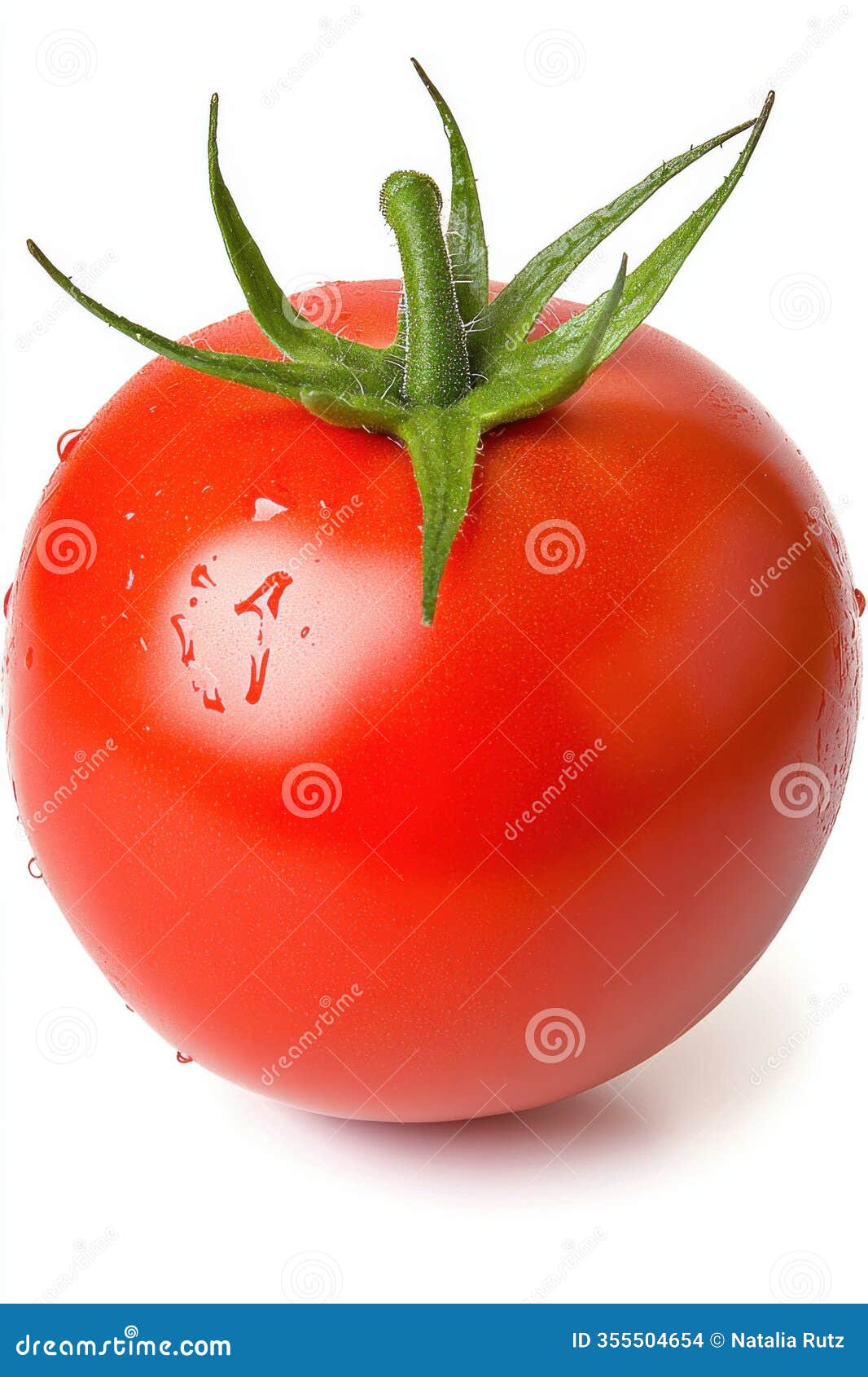 Single Tomato Suspended in Mid-air with Dynamic Water Splashes Creating ...