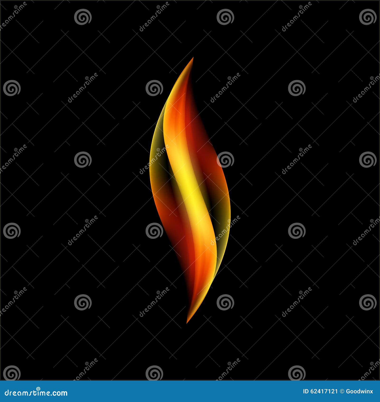 Single Flame Outline