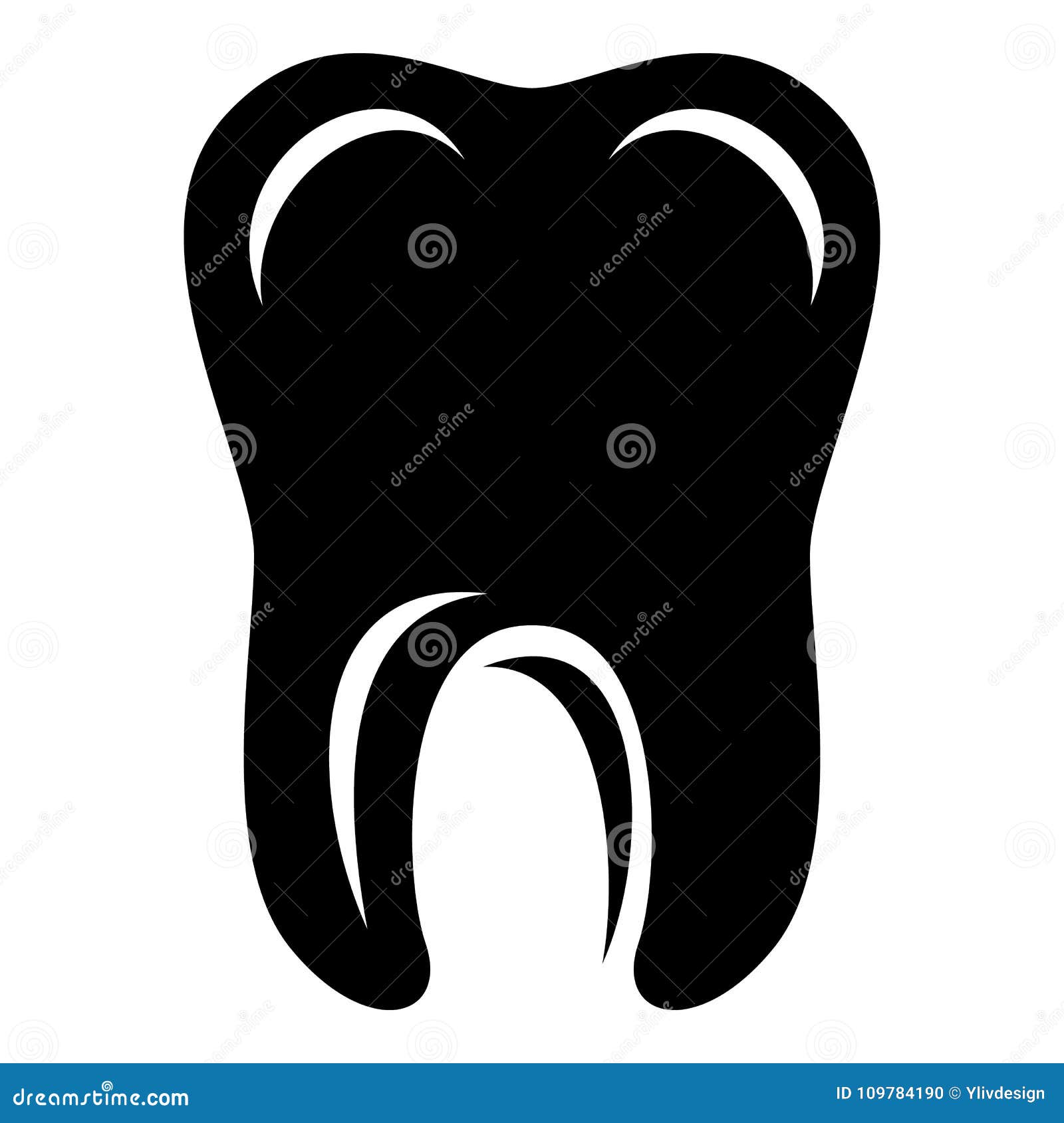 Single Tooth Icon, Simple Style Stock Vector - Illustration of logo ...