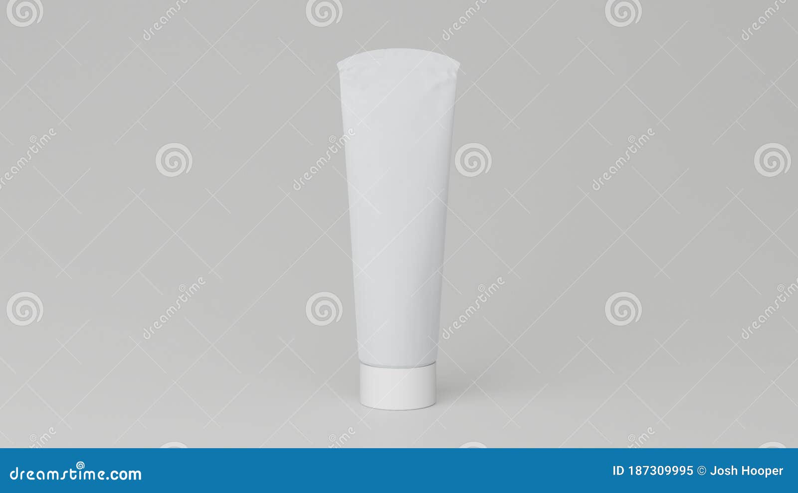 Single Toothpaste Mockup on White Background. 3D Rendering Stock ...