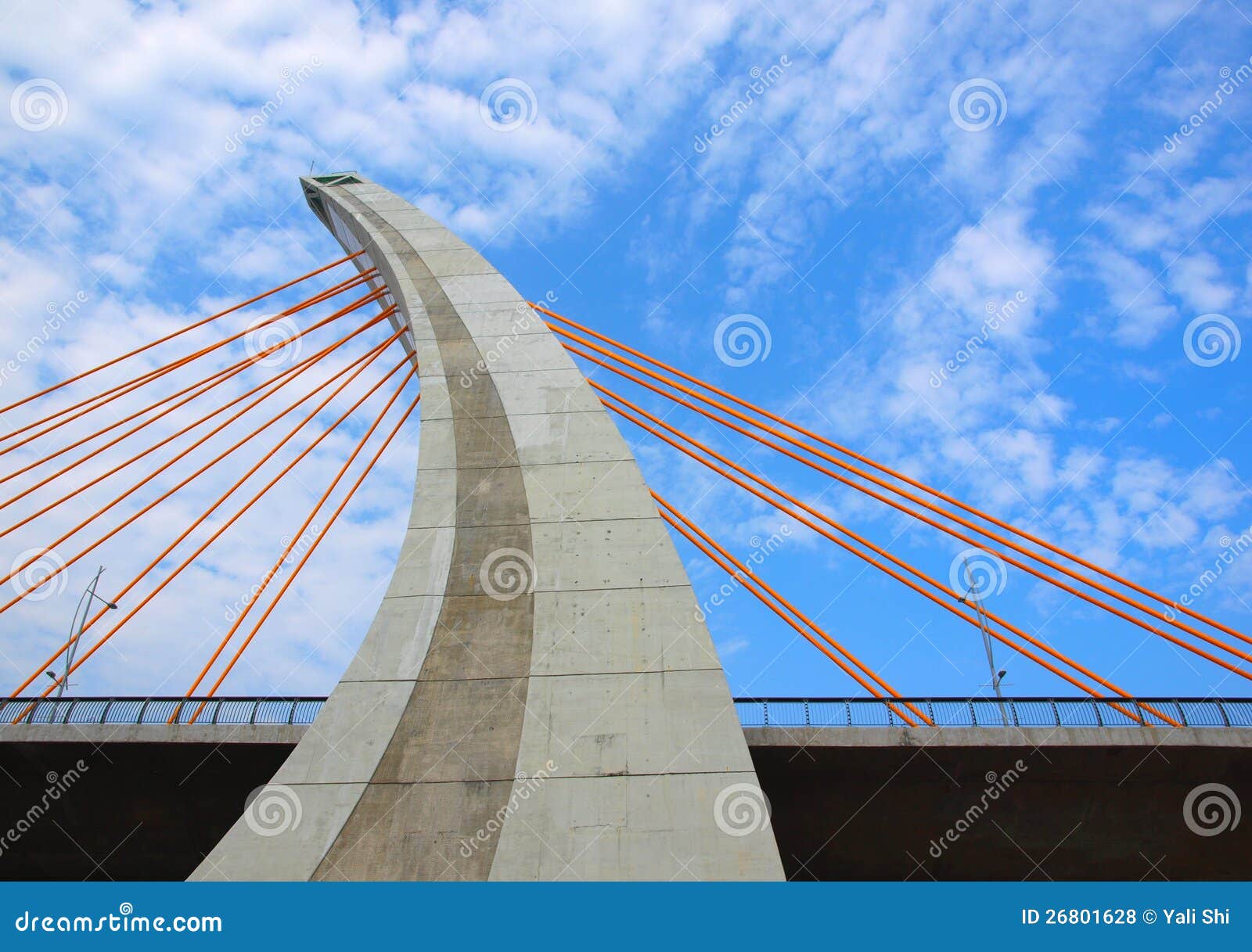 Single Tower of a Cable Stayed Stock Photo - Image of design, tower ...