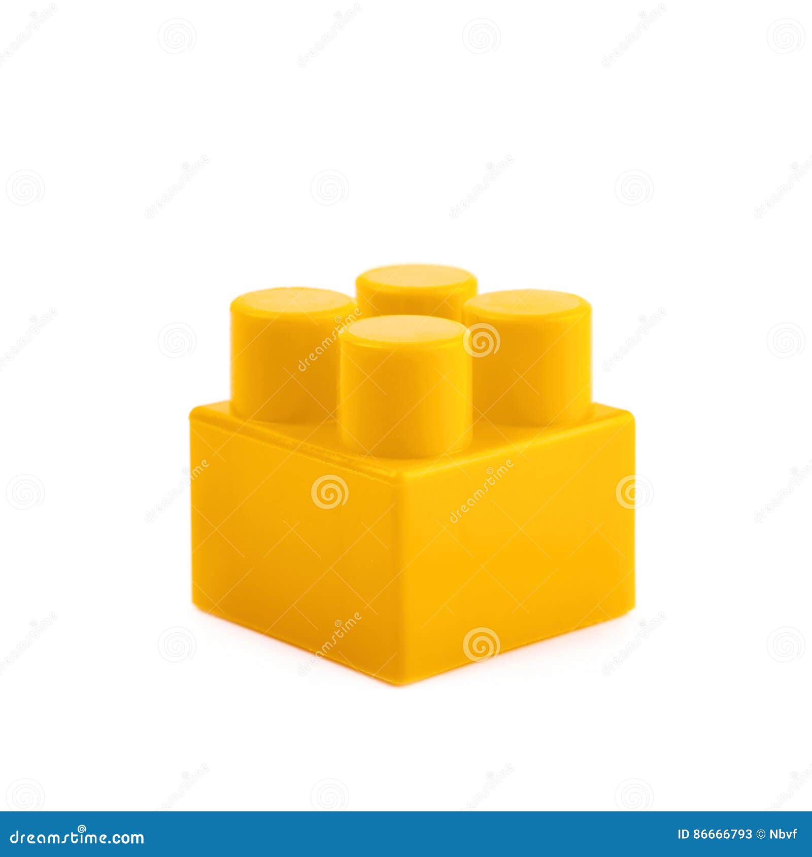 Single Toy Construction Block Isolated Stock Image - Image of geometric ...