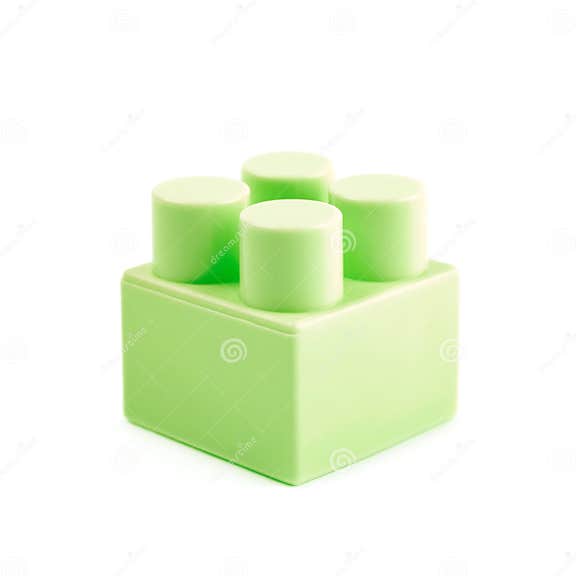 Single Toy Construction Block Isolated Stock Photo - Image of childhood ...
