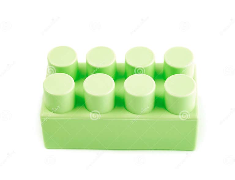 Single Toy Construction Block Isolated Stock Image - Image of create ...