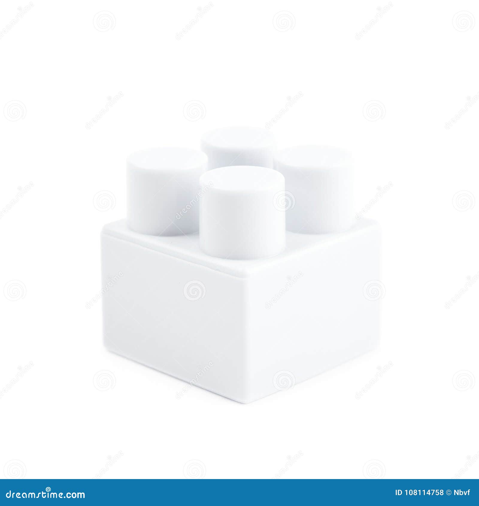 Single Toy Construction Block Isolated Stock Photo - Image of create ...