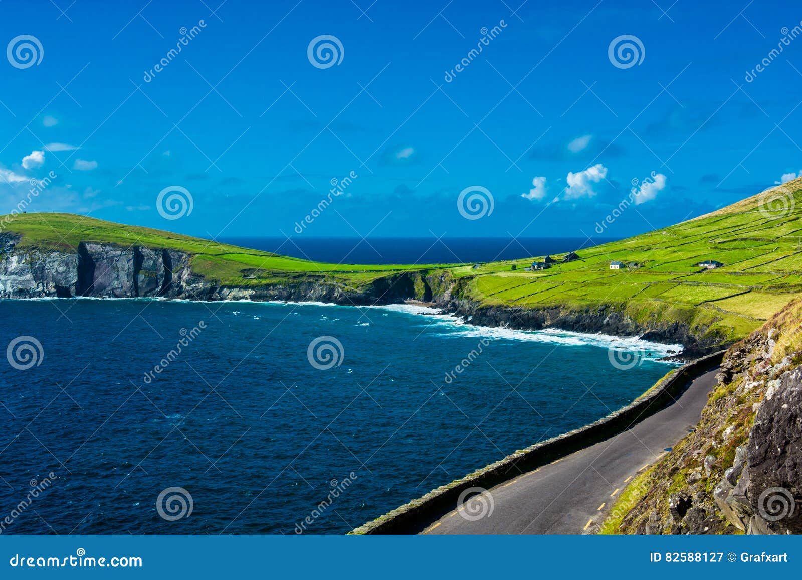 Single Track Coast Road at Slea Head in Ireland Stock Image - Image of ...