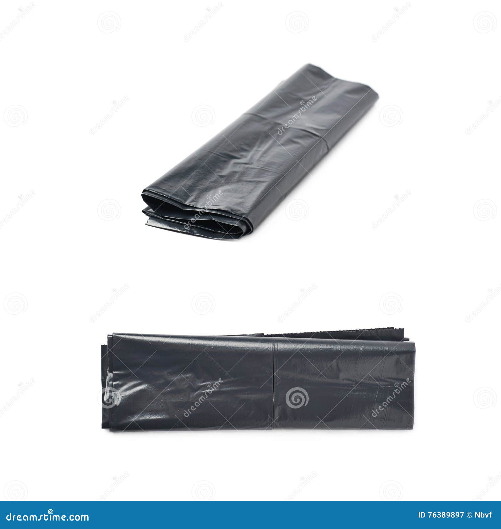 Single Trash Bag Folded Isolated Stock Image - Image of ecology, away ...
