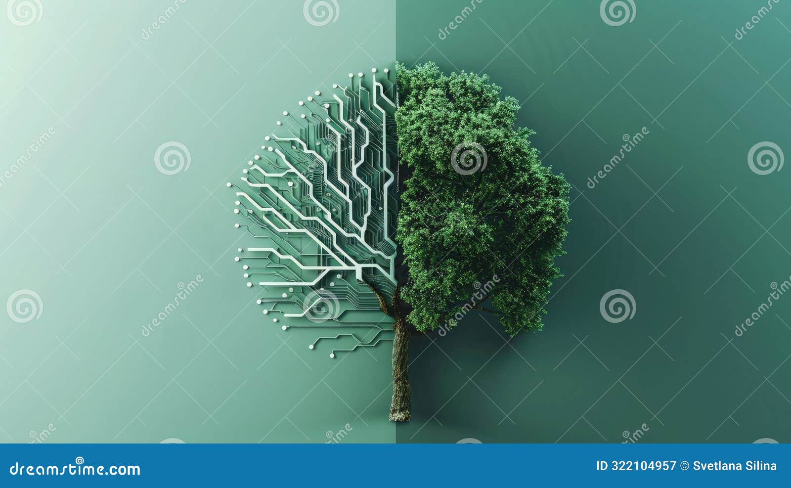 Single Tree with Half Digital Circuits and Half Organic Leaves ...