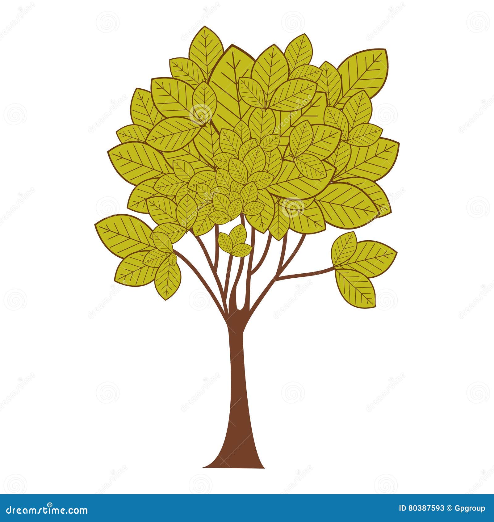 Single tree icon image stock vector. Illustration of nature - 80387593