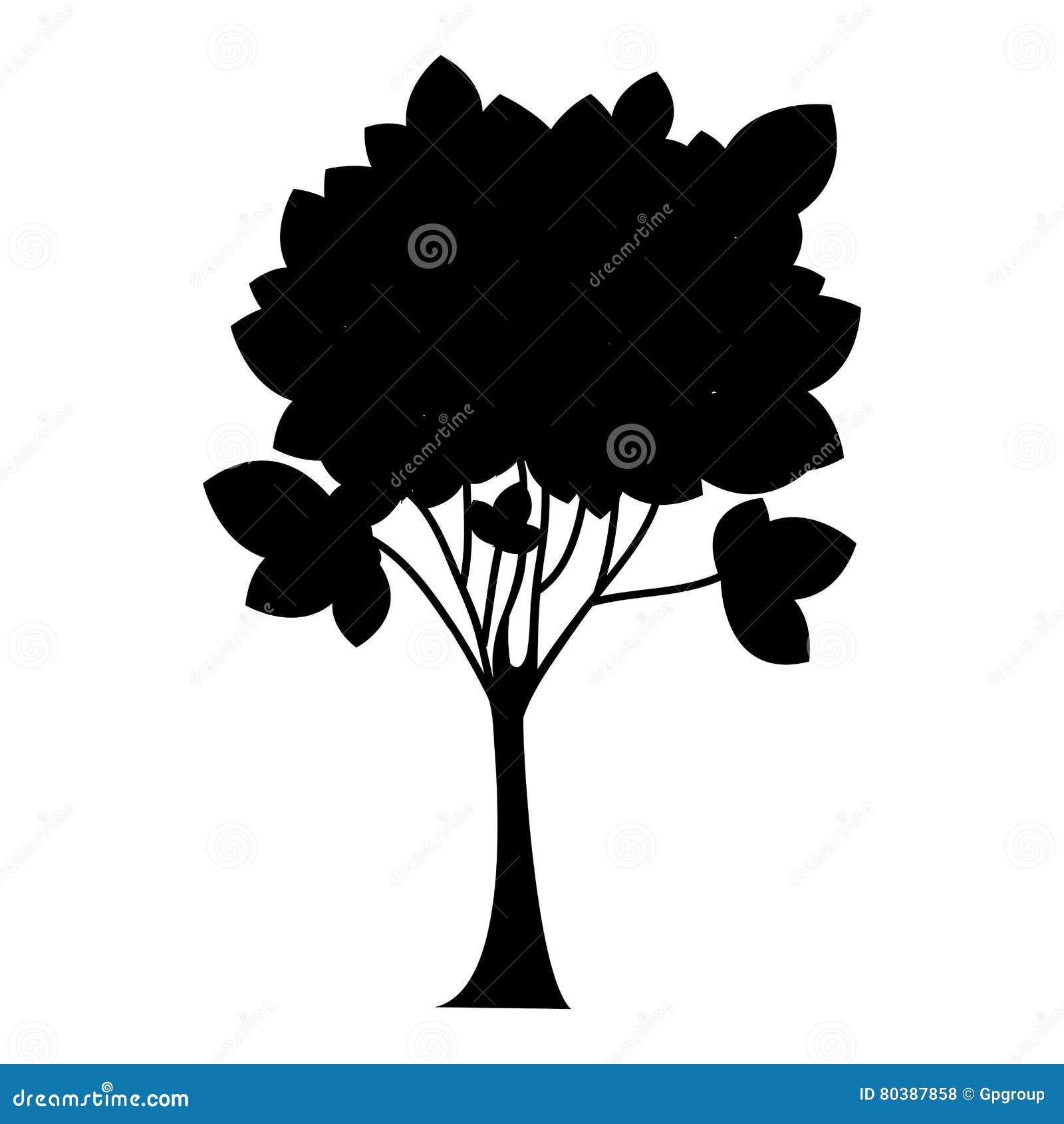 Single tree icon image stock vector. Illustration of season - 80387858