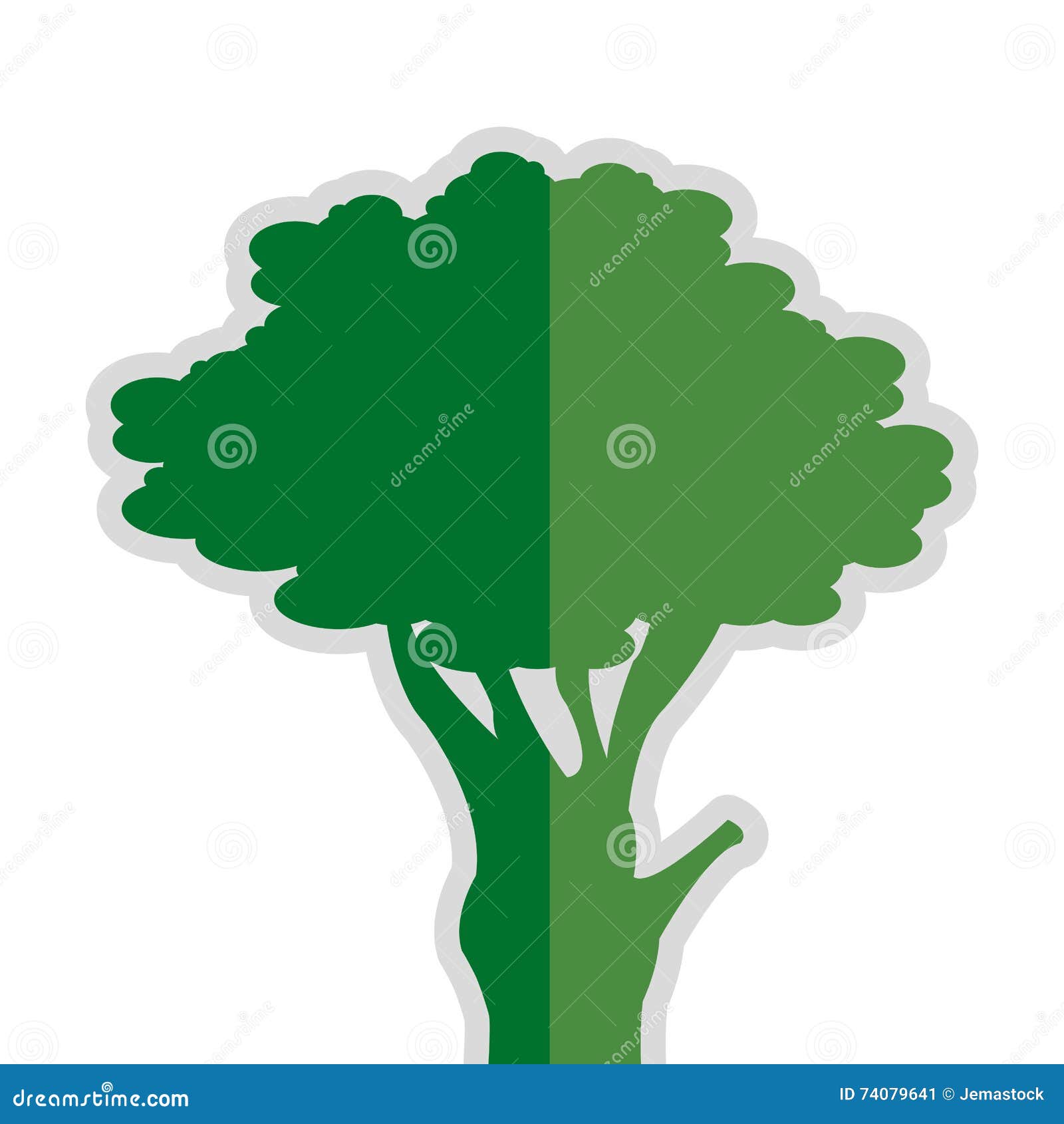 Single tree icon stock illustration. Illustration of green - 74079641