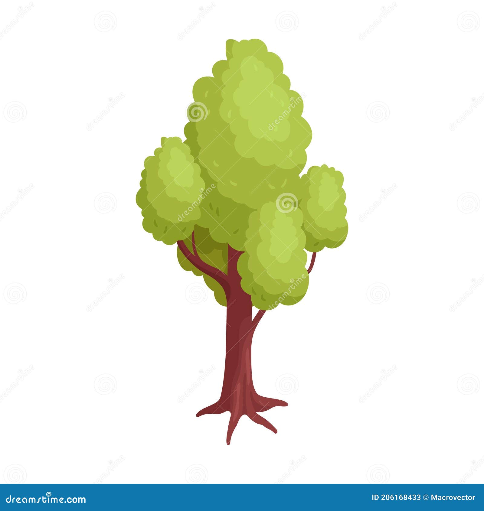 Single Tree Isometric Composition Stock Vector - Illustration of design ...