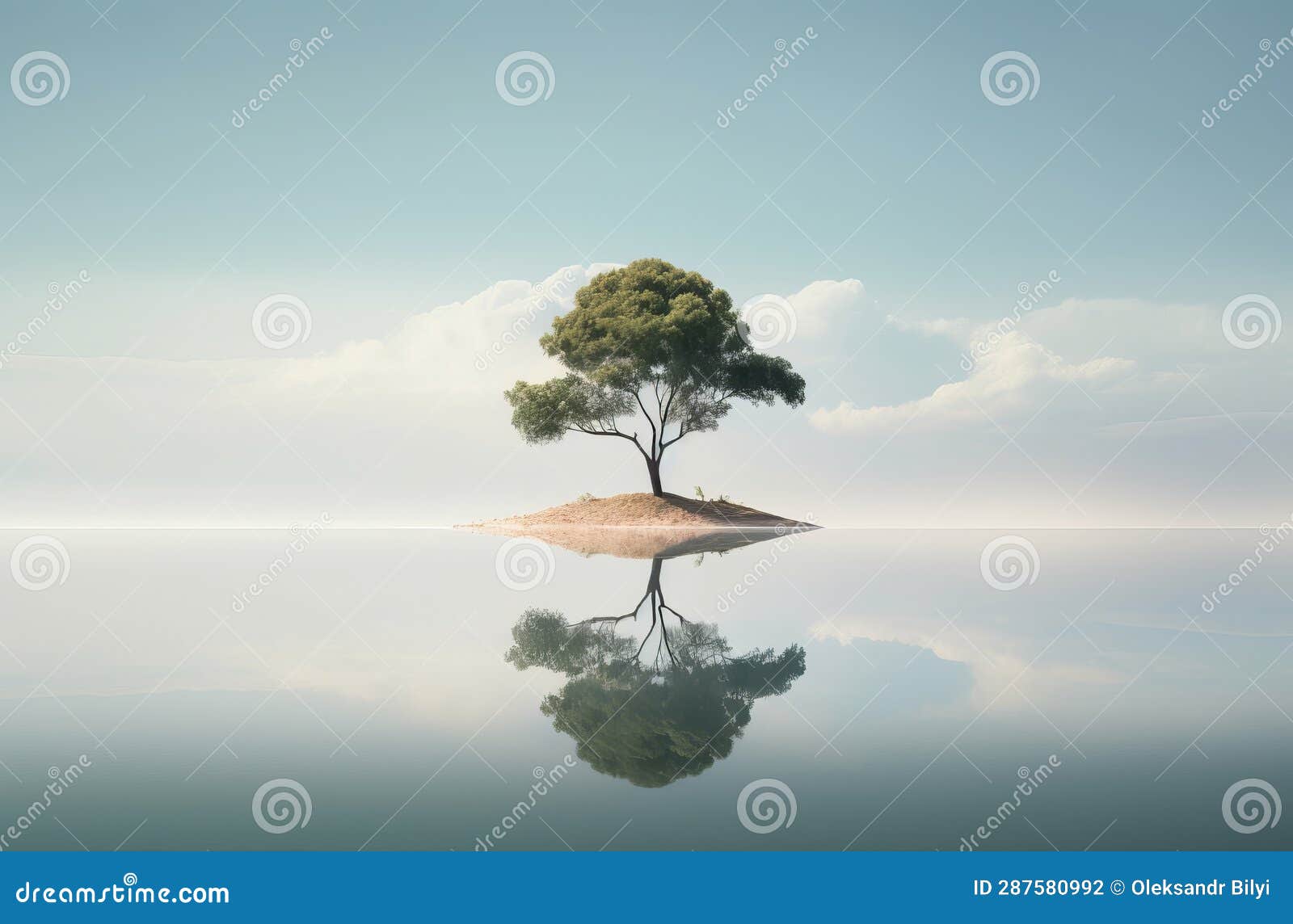 Single tree in the water stock photo. Image of holiday - 287580992